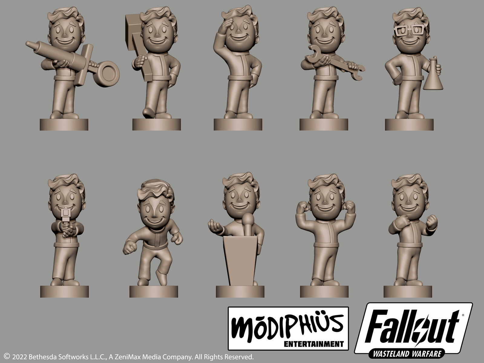 Sean H Bullough - Fallout - Wasteland Warfare Bobbleheads