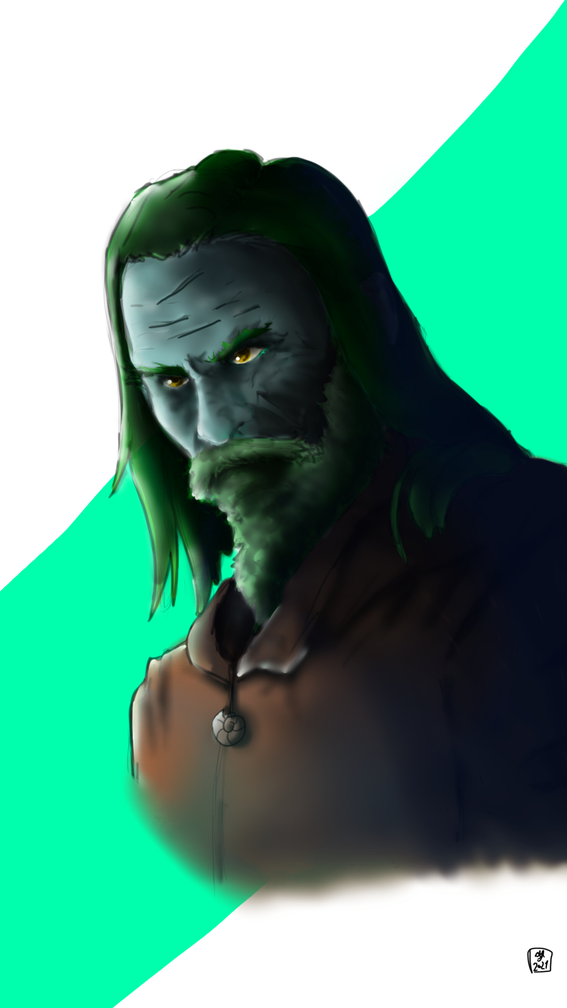 ArtStation - Barnabus, the Triton Warlock