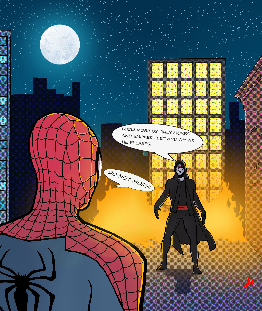 ArtStation - Spider-Man and Morbius comic art