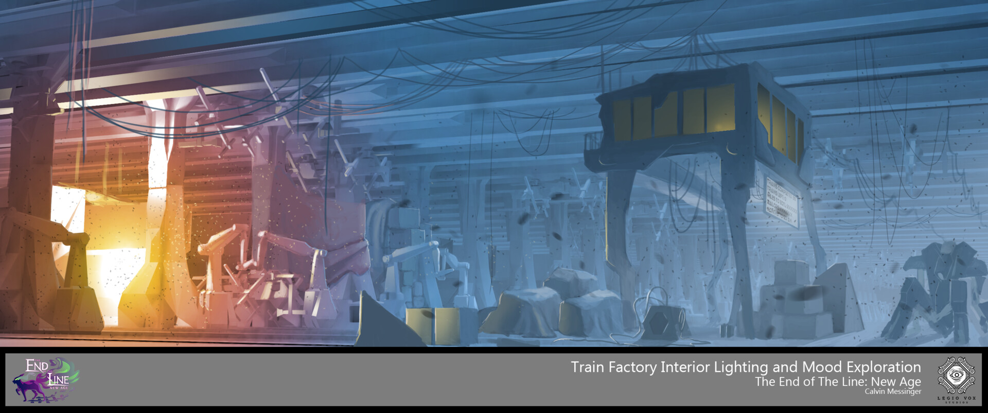 ArtStation - Train Factory Lighting and Mood exploration