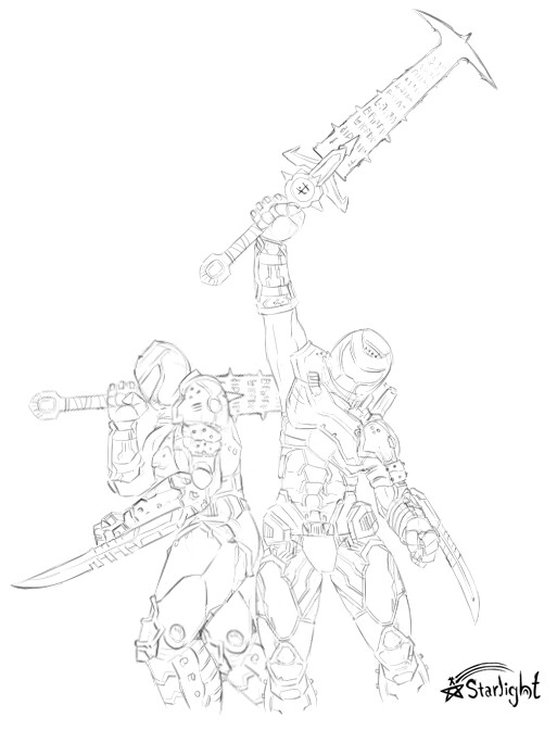 doomguy coloring pages