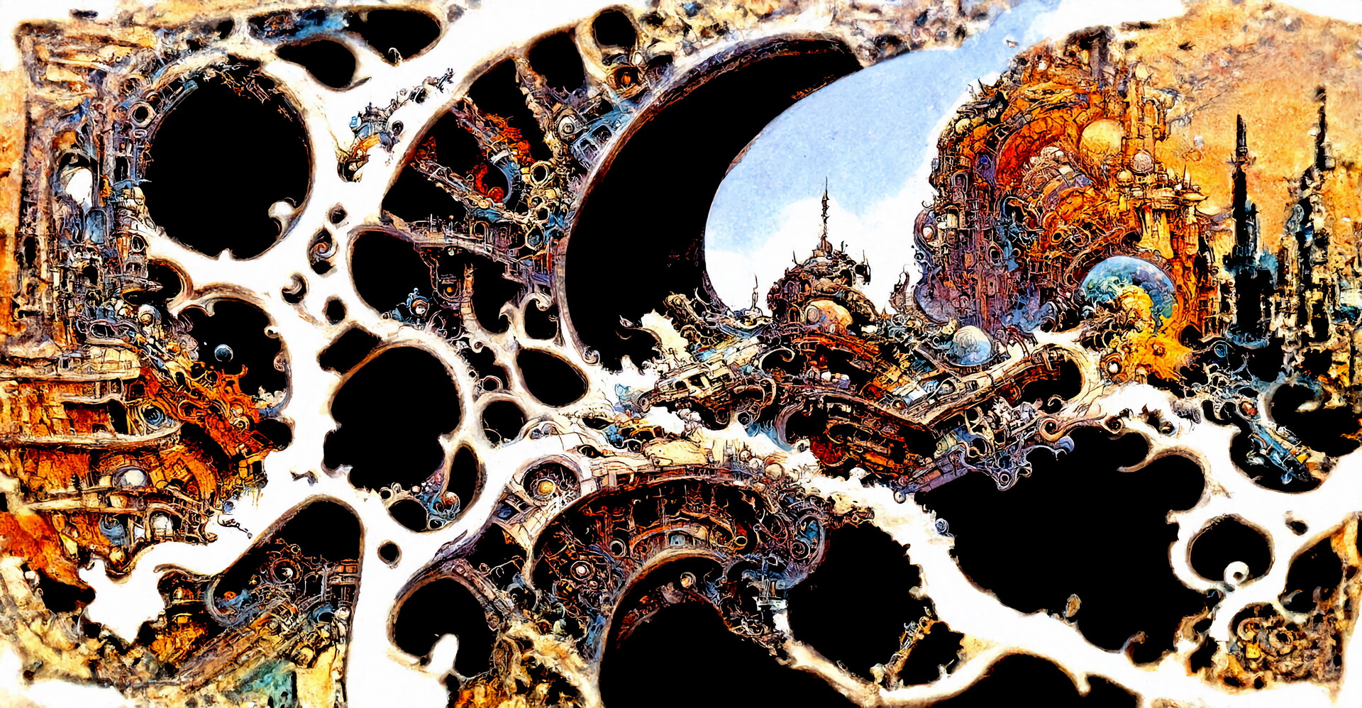 ArtStation - 15 ideas with Fractals with Disco Diffusion