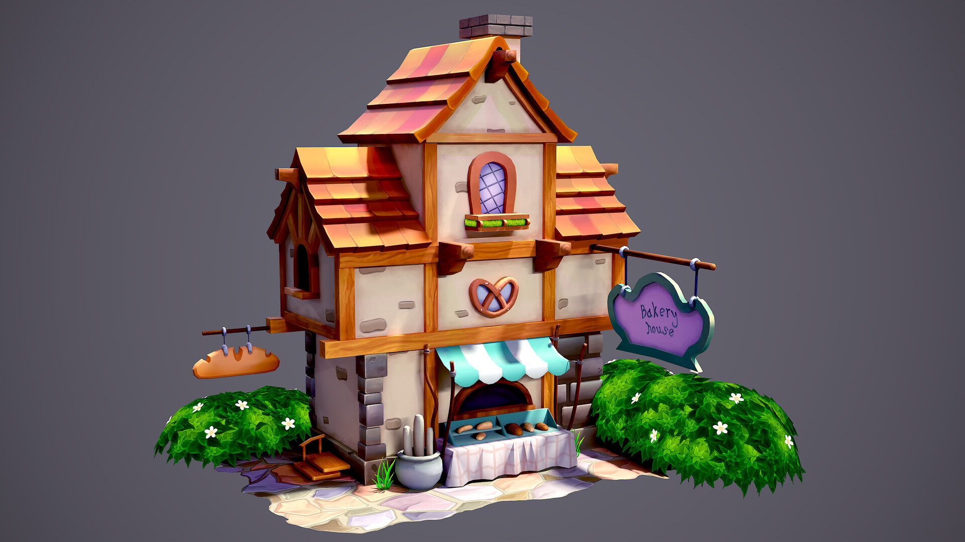 ArtStation - Bakery house 모작