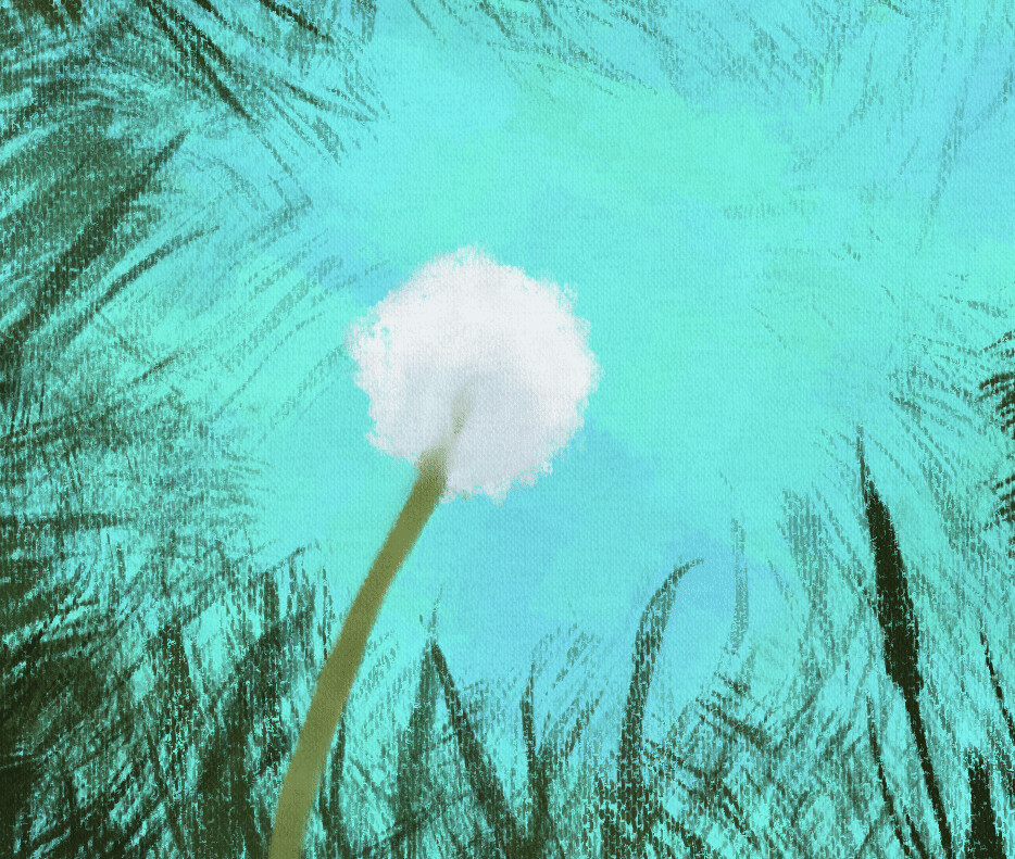 ArtStation - Dandelion blown in the wind