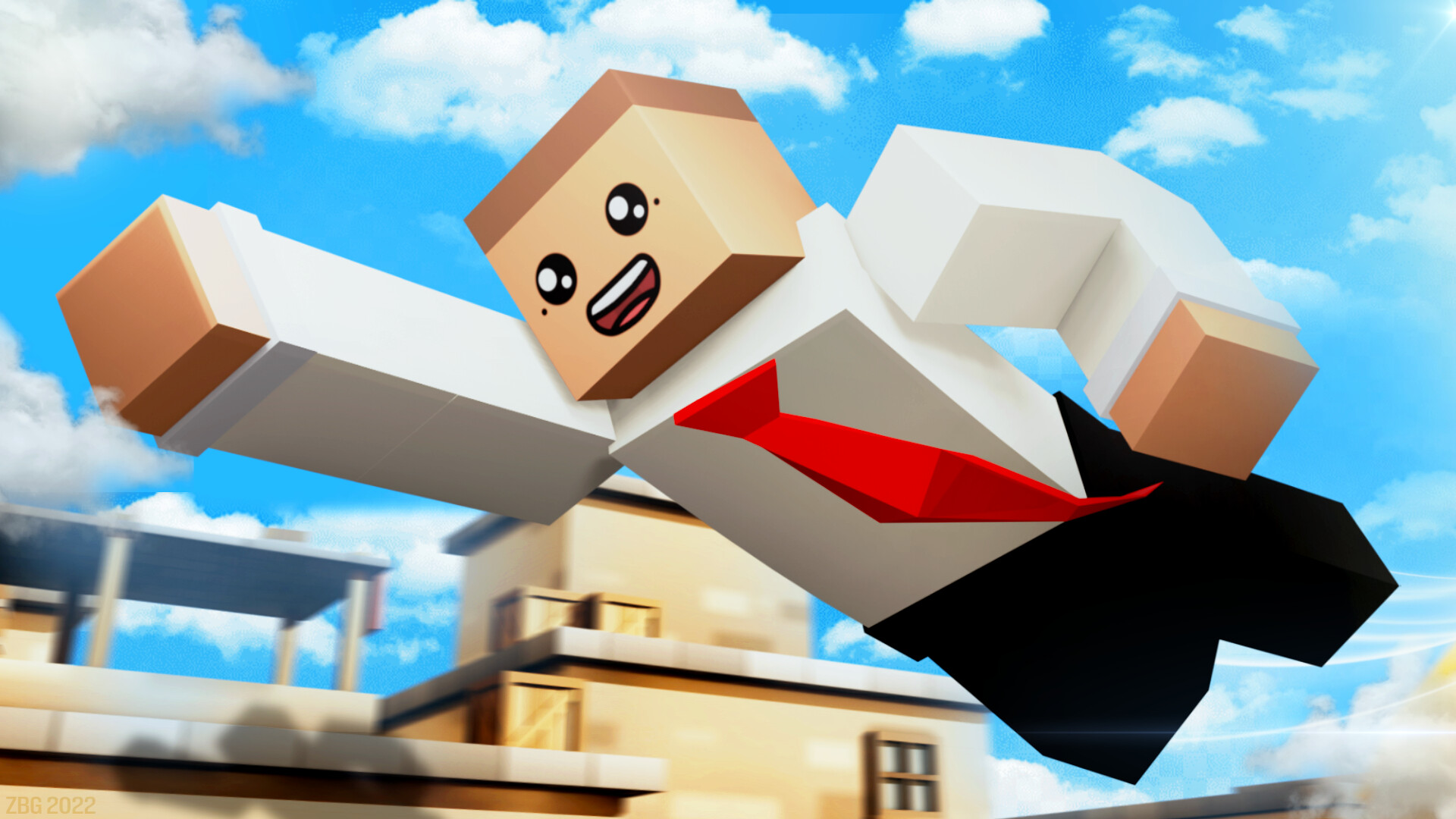 ZBG Creations - Game: Krunker.io Scene Art (Blender + Photoshop)