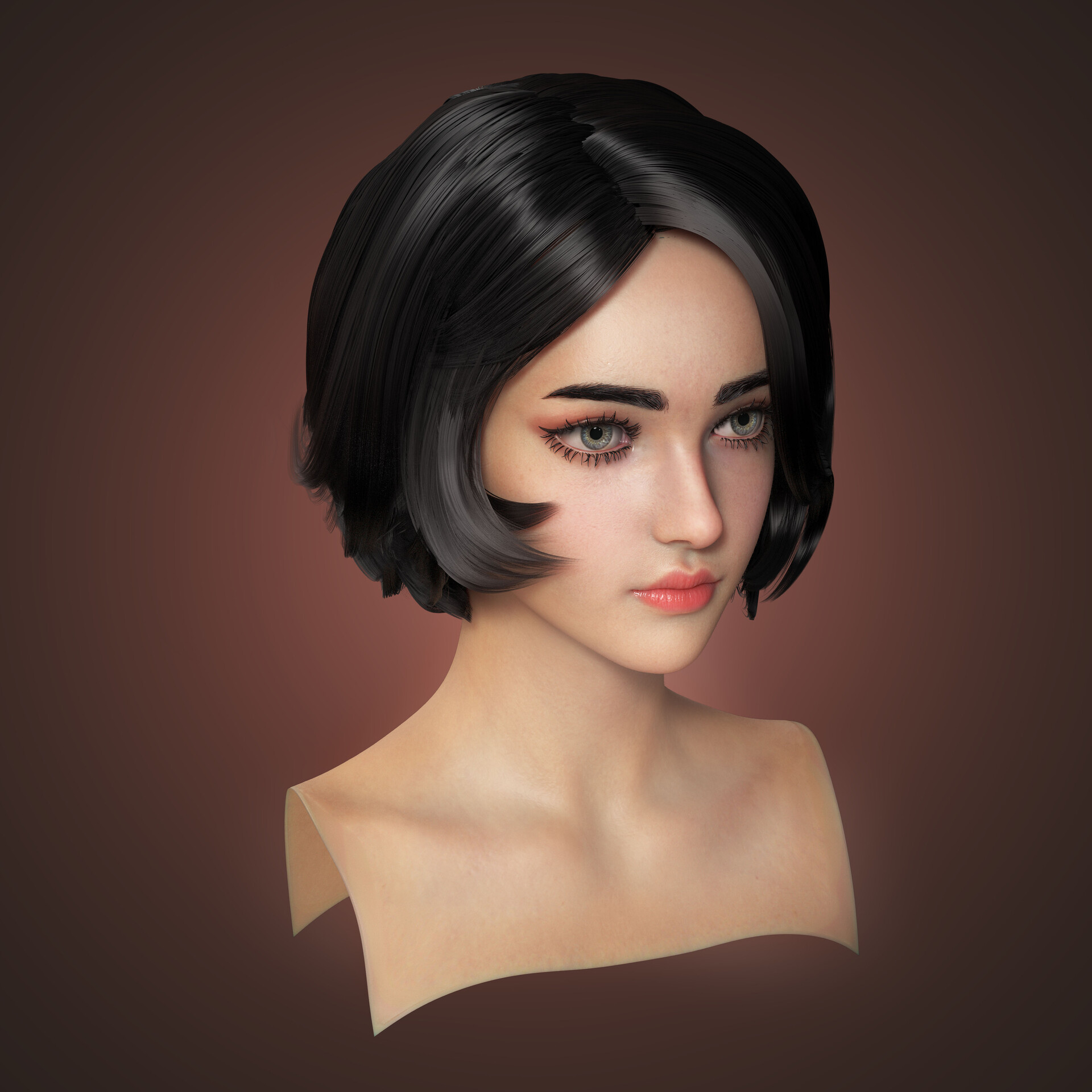 ArtStation - 女性头像测试female avatar test