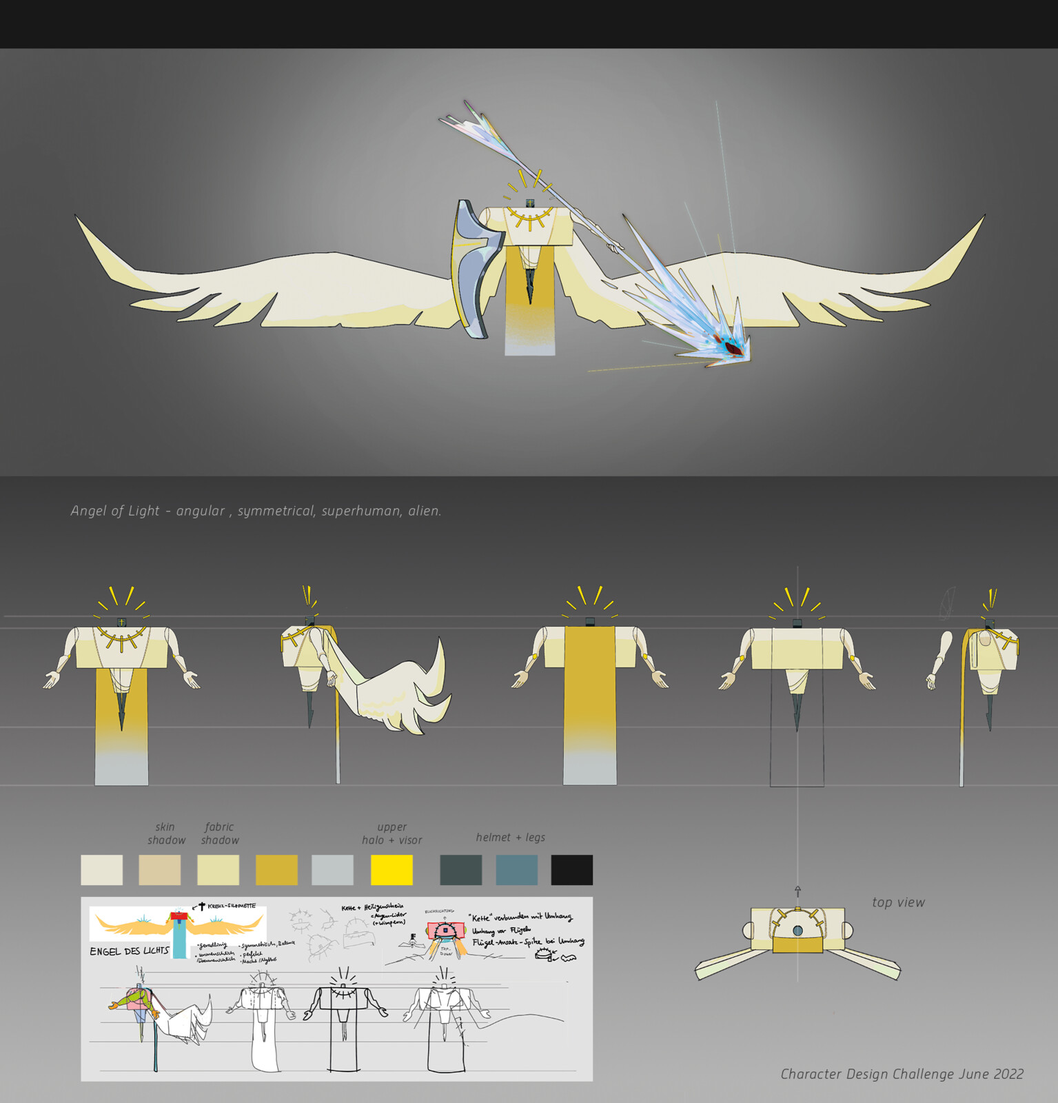 Kathrin Strauß - Angel of Light - Character Design Challenge June 2022