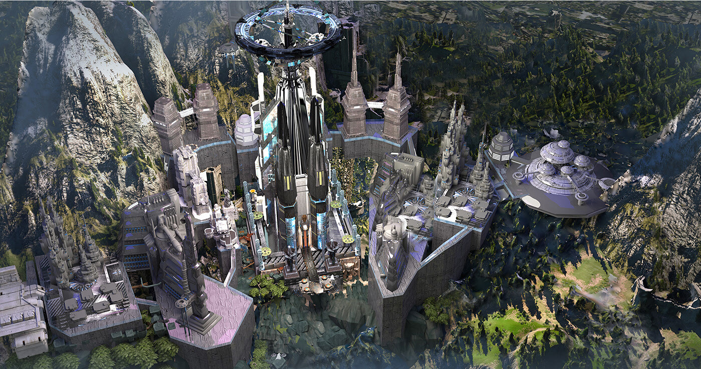 Muhammad Elgizawy - Caladan Castle: 3D set design from a dune novel.