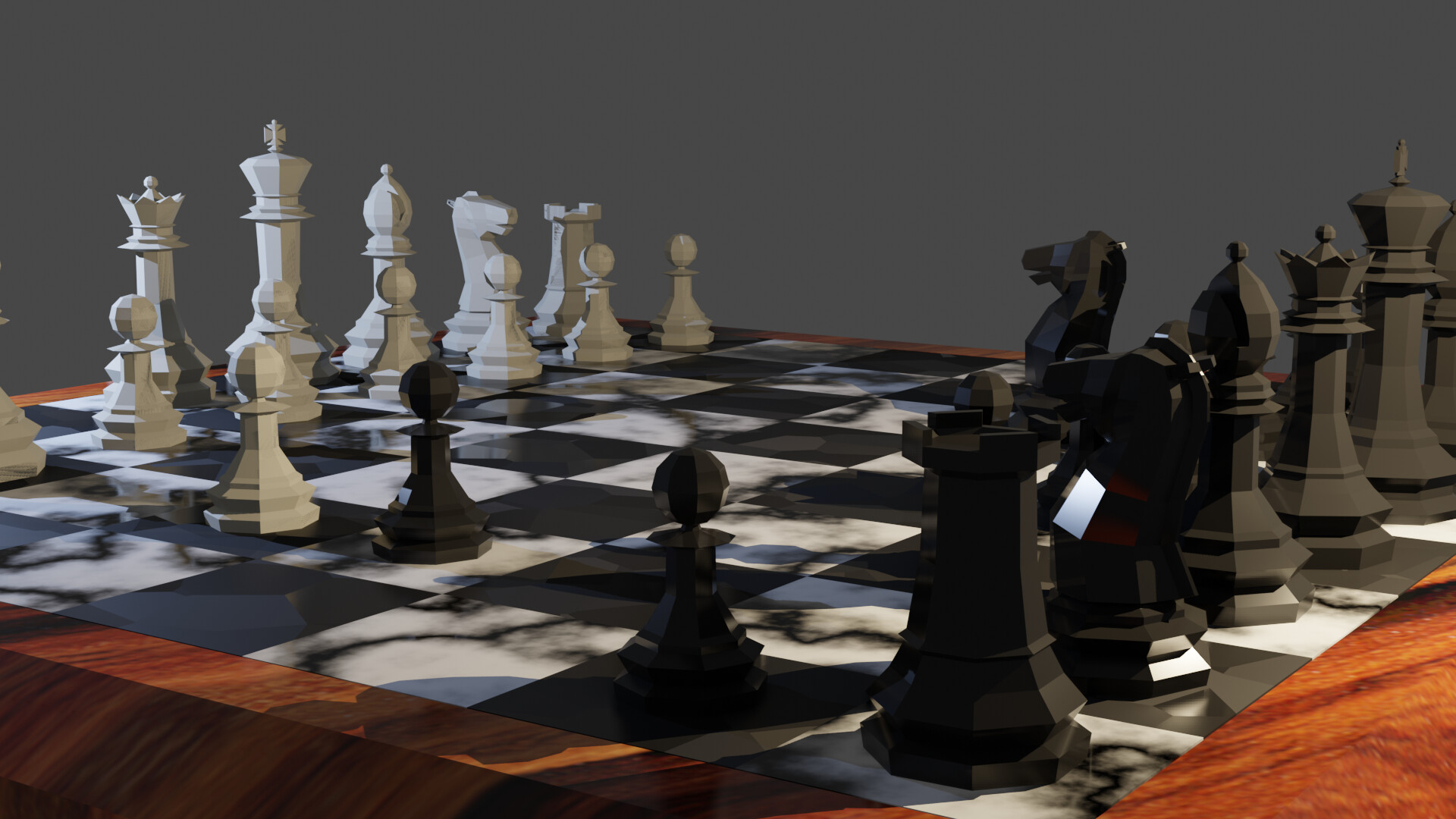 ArtStation - Low Poly Chess Set