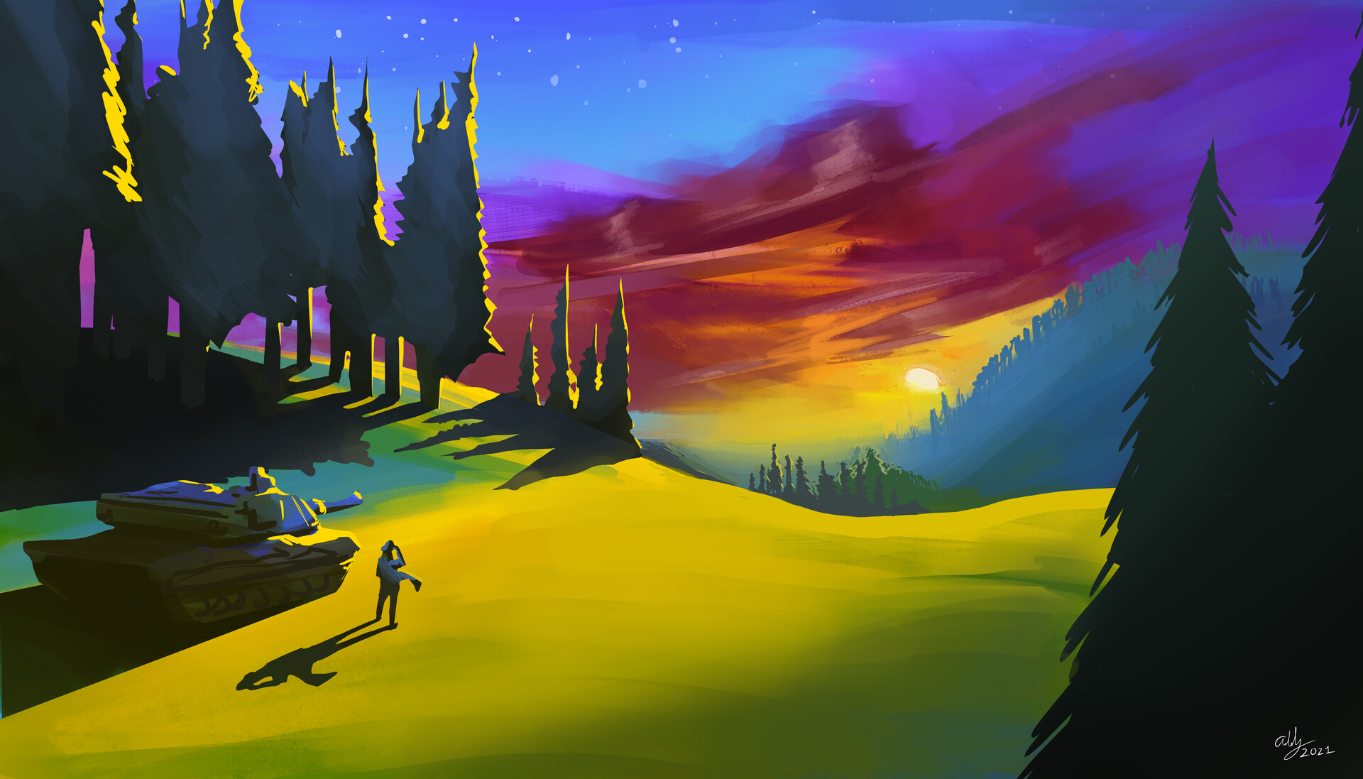 ArtStation - Sunset Abrams