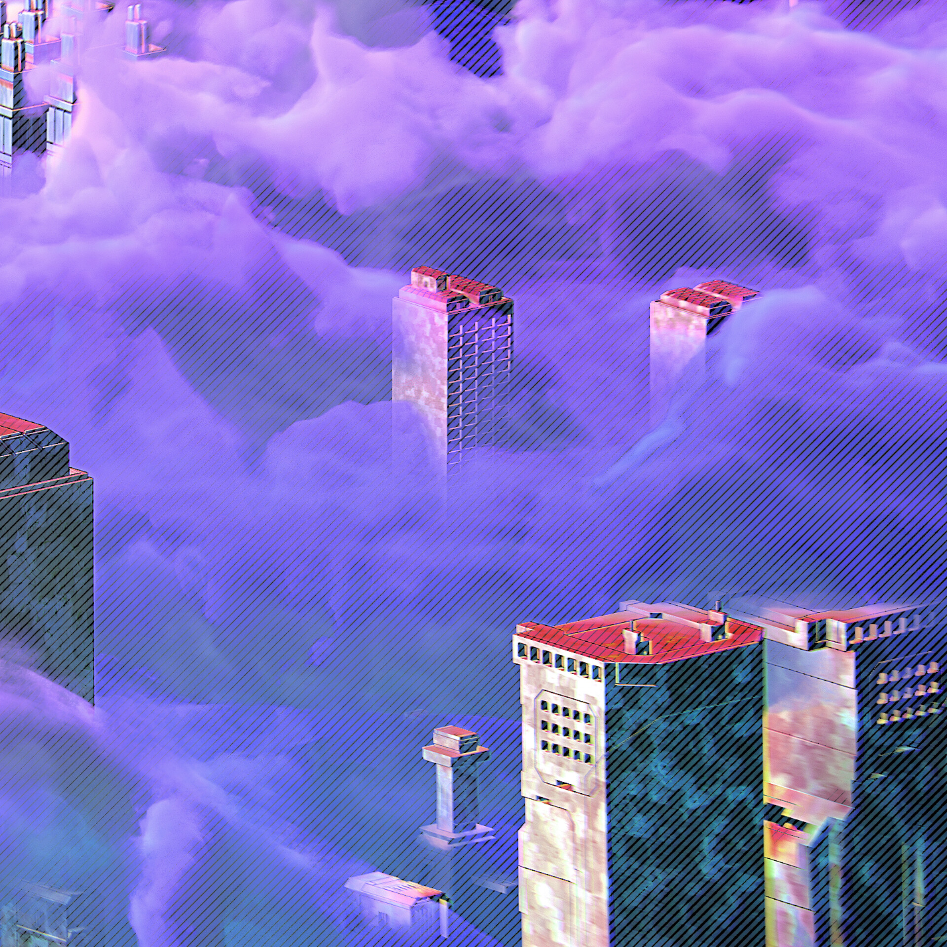 ArtStation - Buildings in clouds