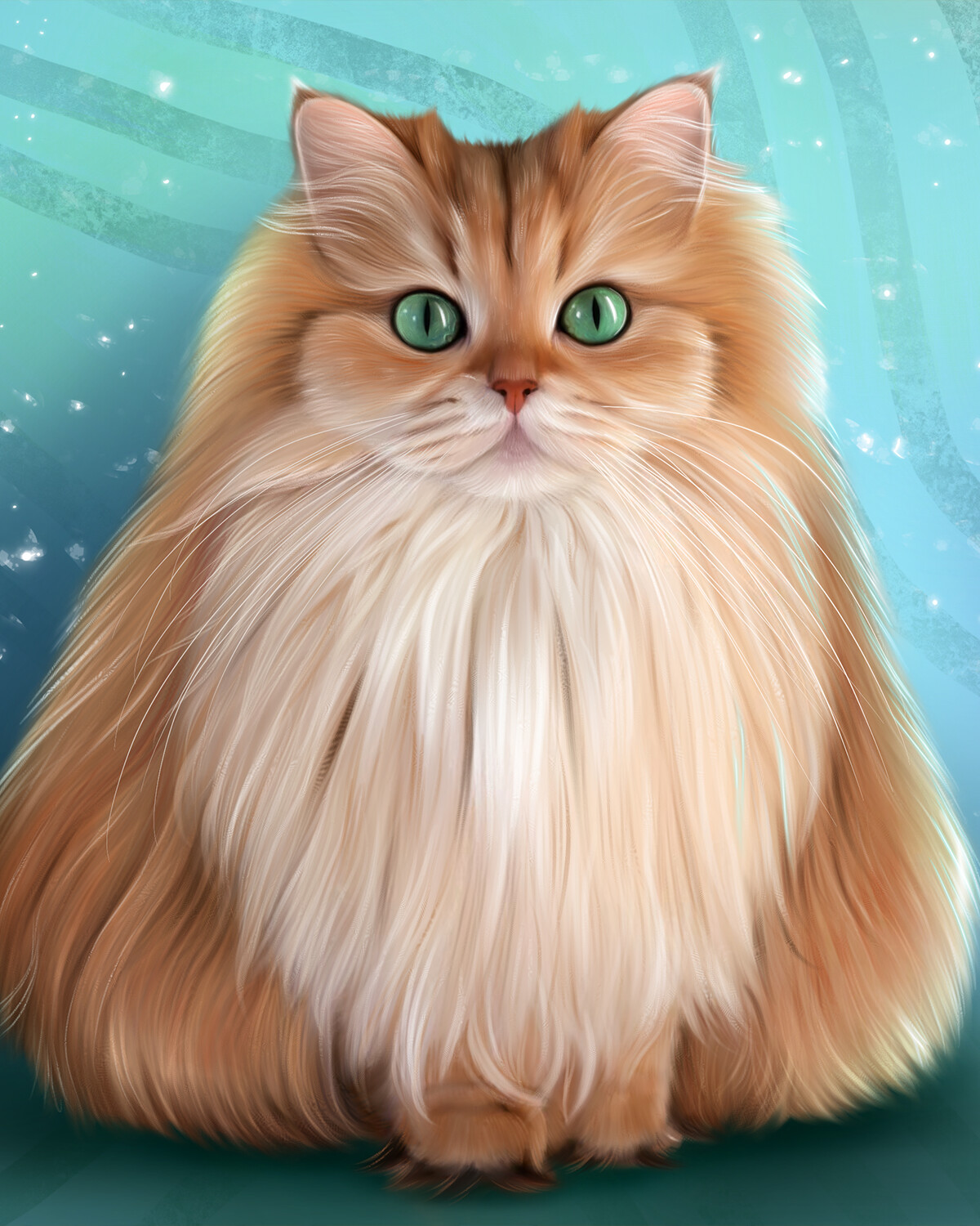 ArtStation - A fluffy kitten portrait