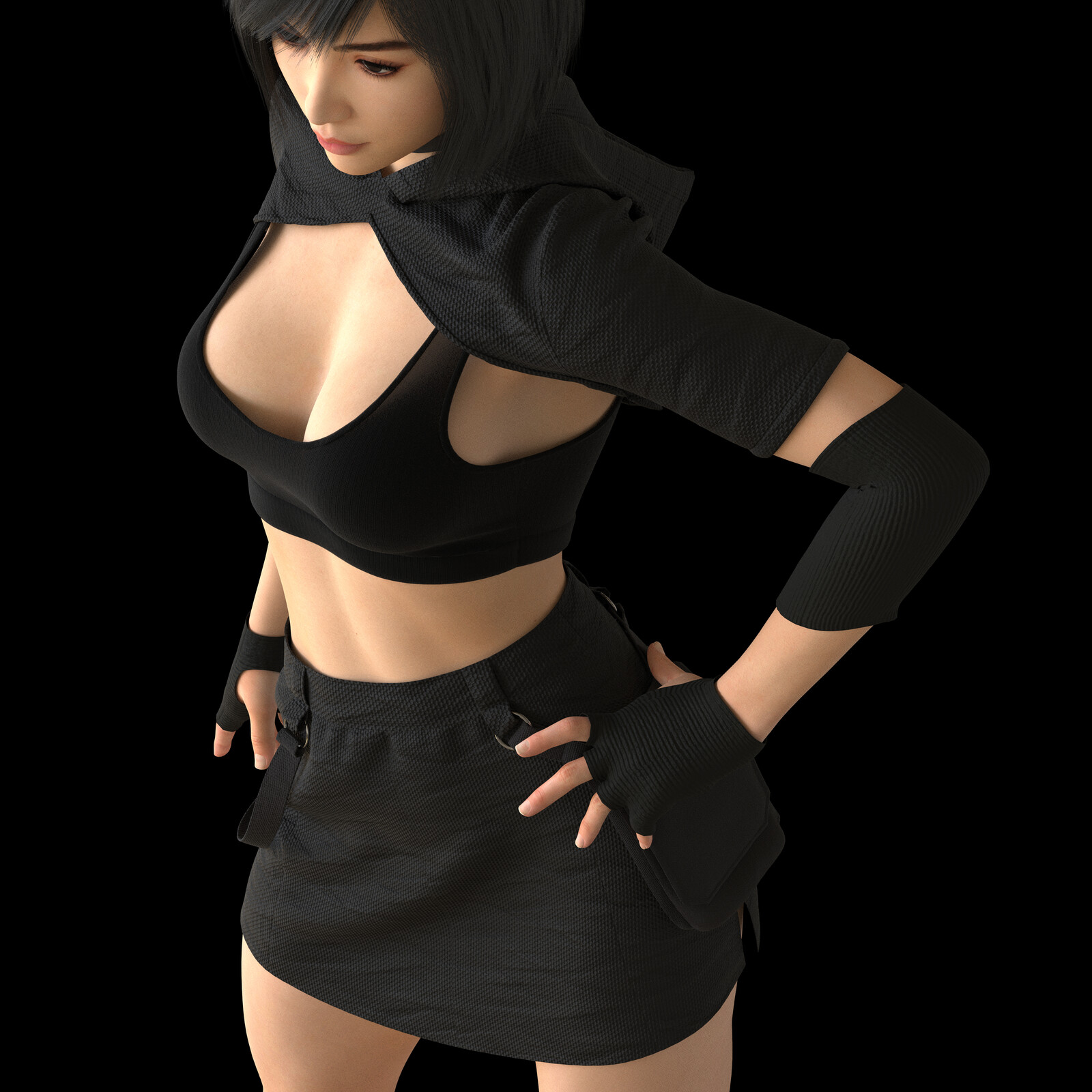 Raintsa - Female Agent Outfit | Marvelous Designer | CLO3D project