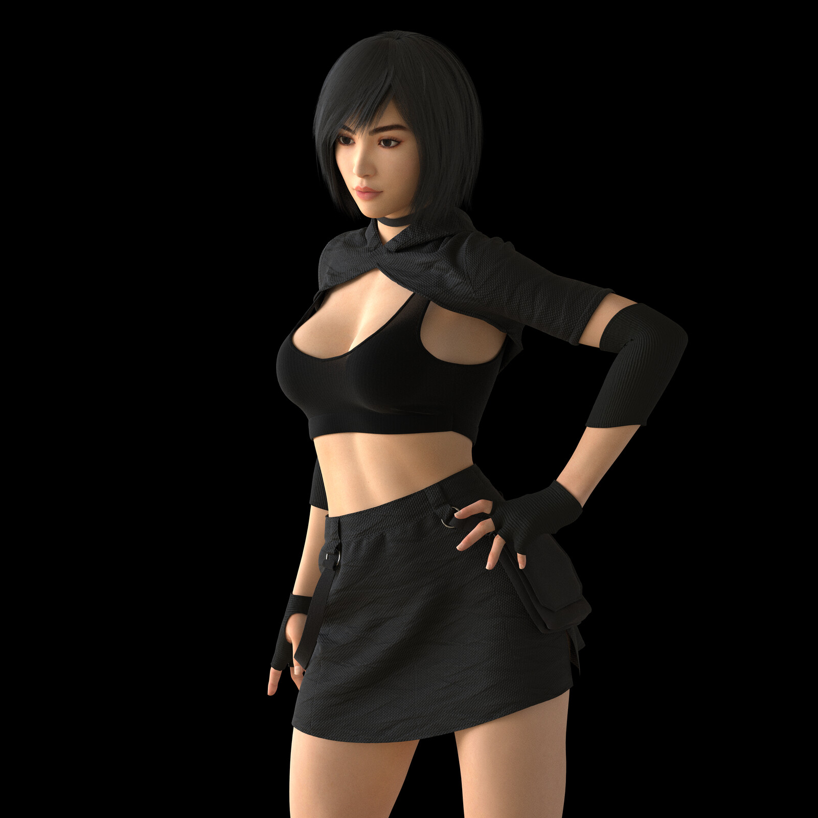 Raintsa - Female Agent Outfit | Marvelous Designer | CLO3D project
