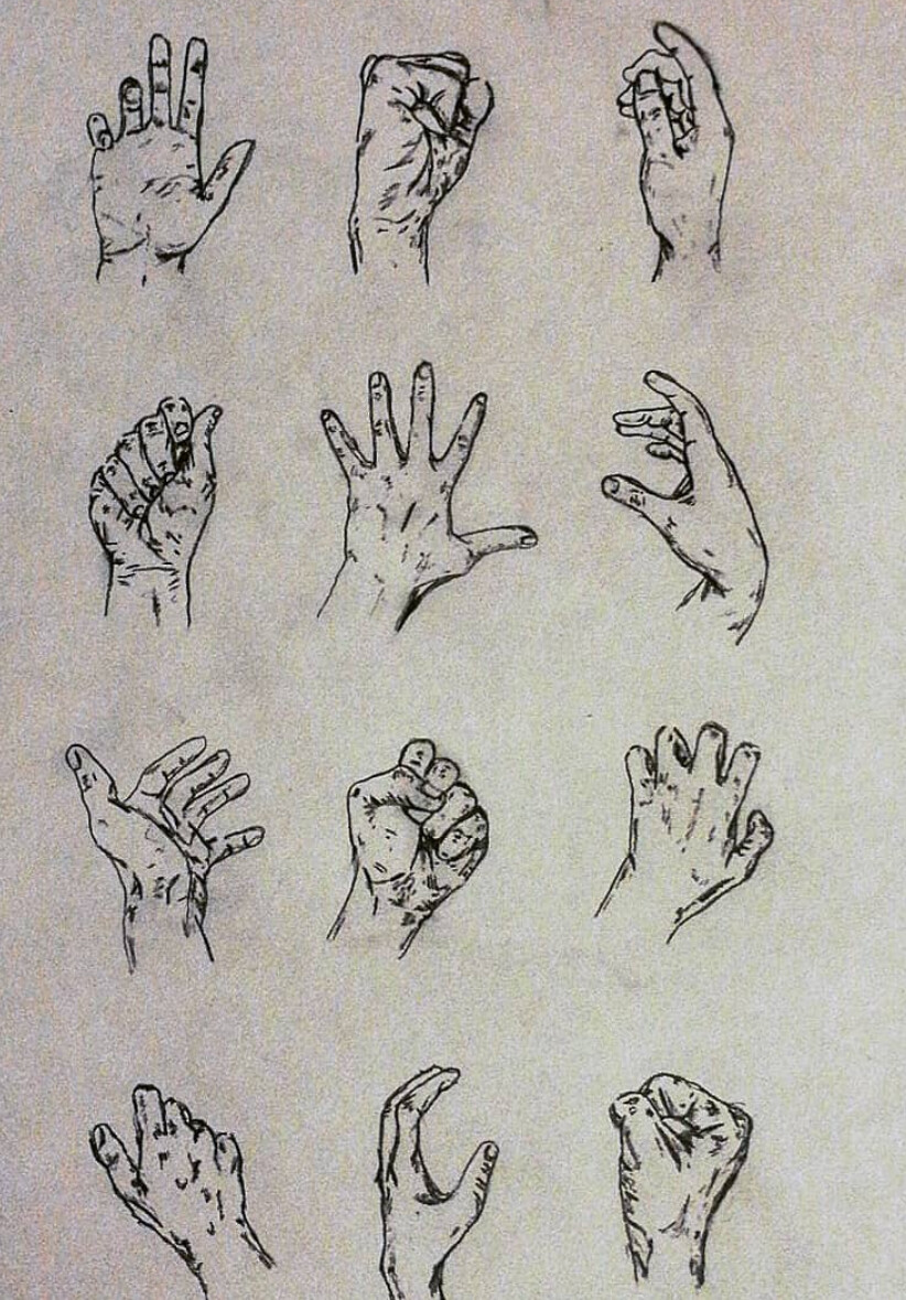 how to draw hands from any angle