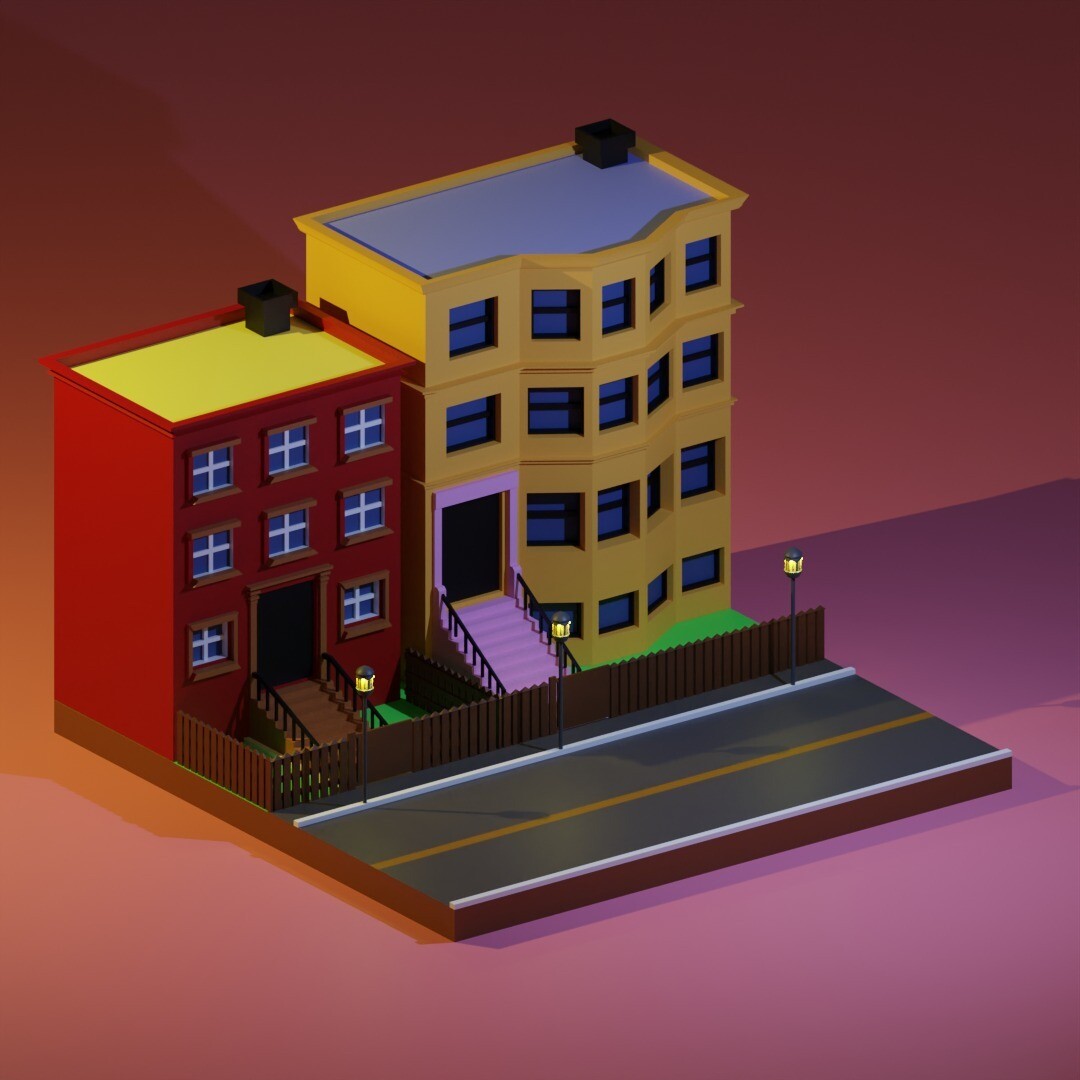 ArtStation - Isometric Buildings