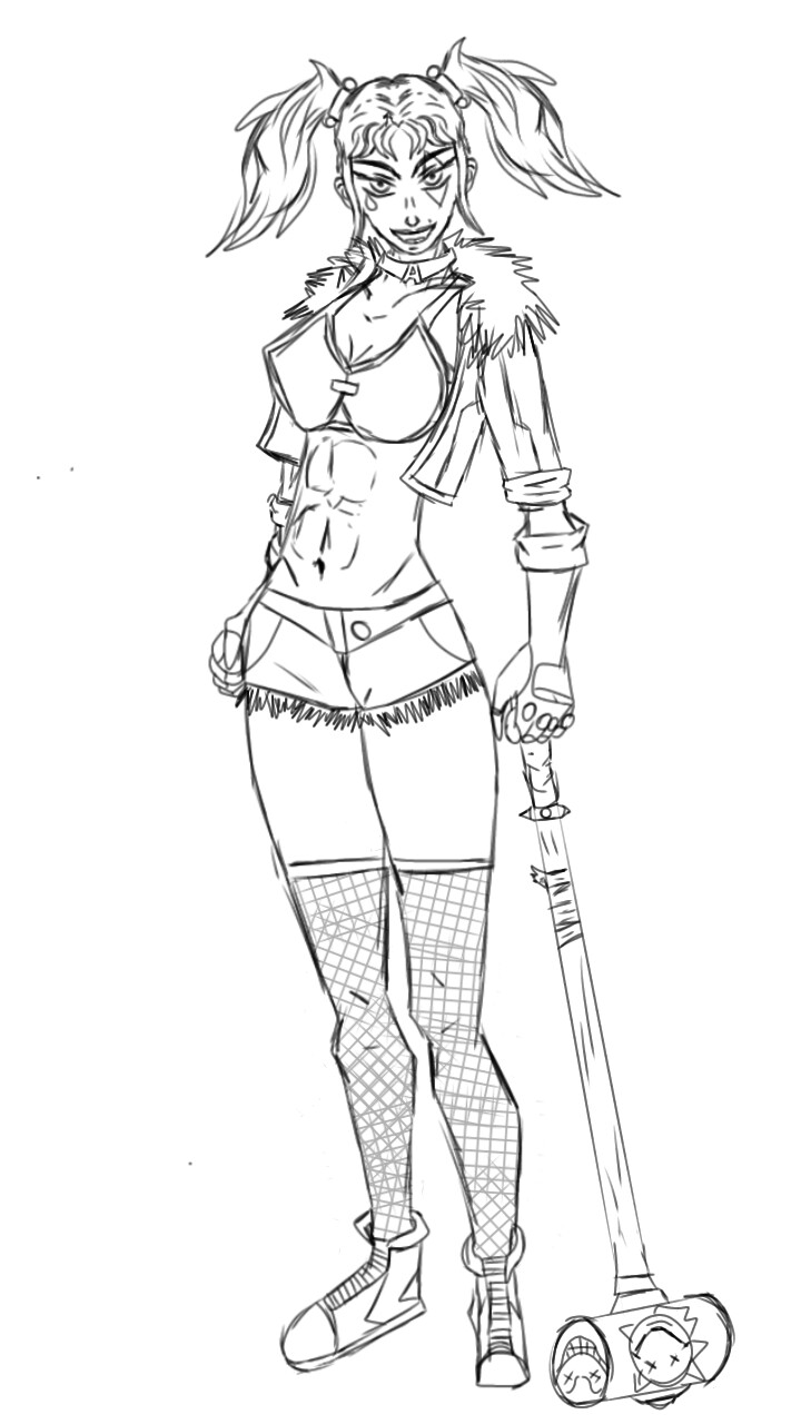 how to draw harley quinn dc comics