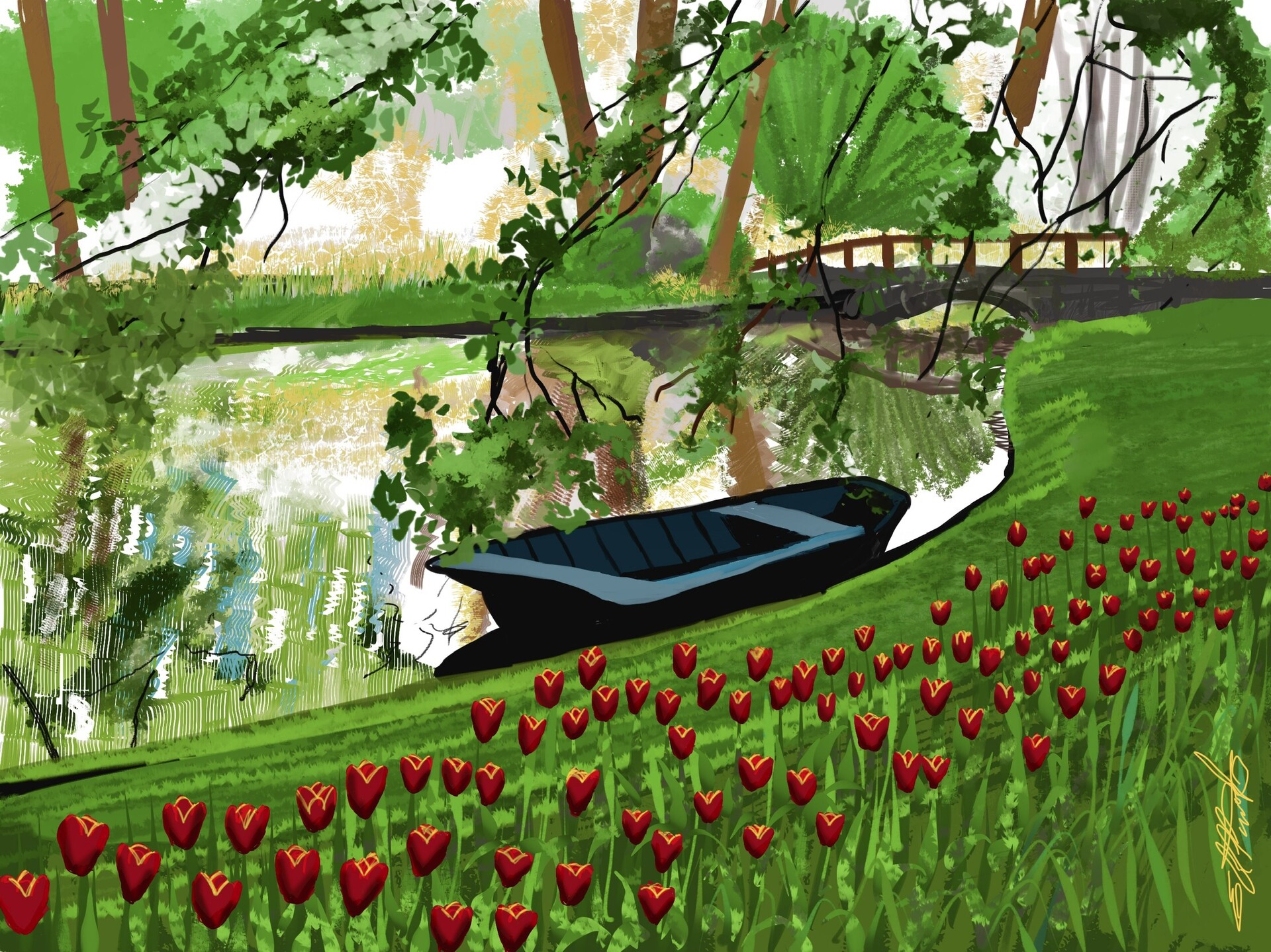 ArtStation - Landscape of River