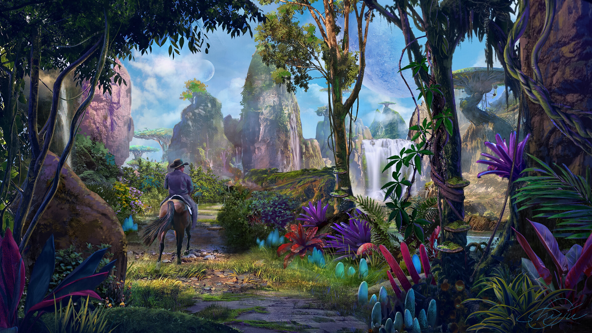 ArtStation - Colorful jungle - Fantasy environment concept