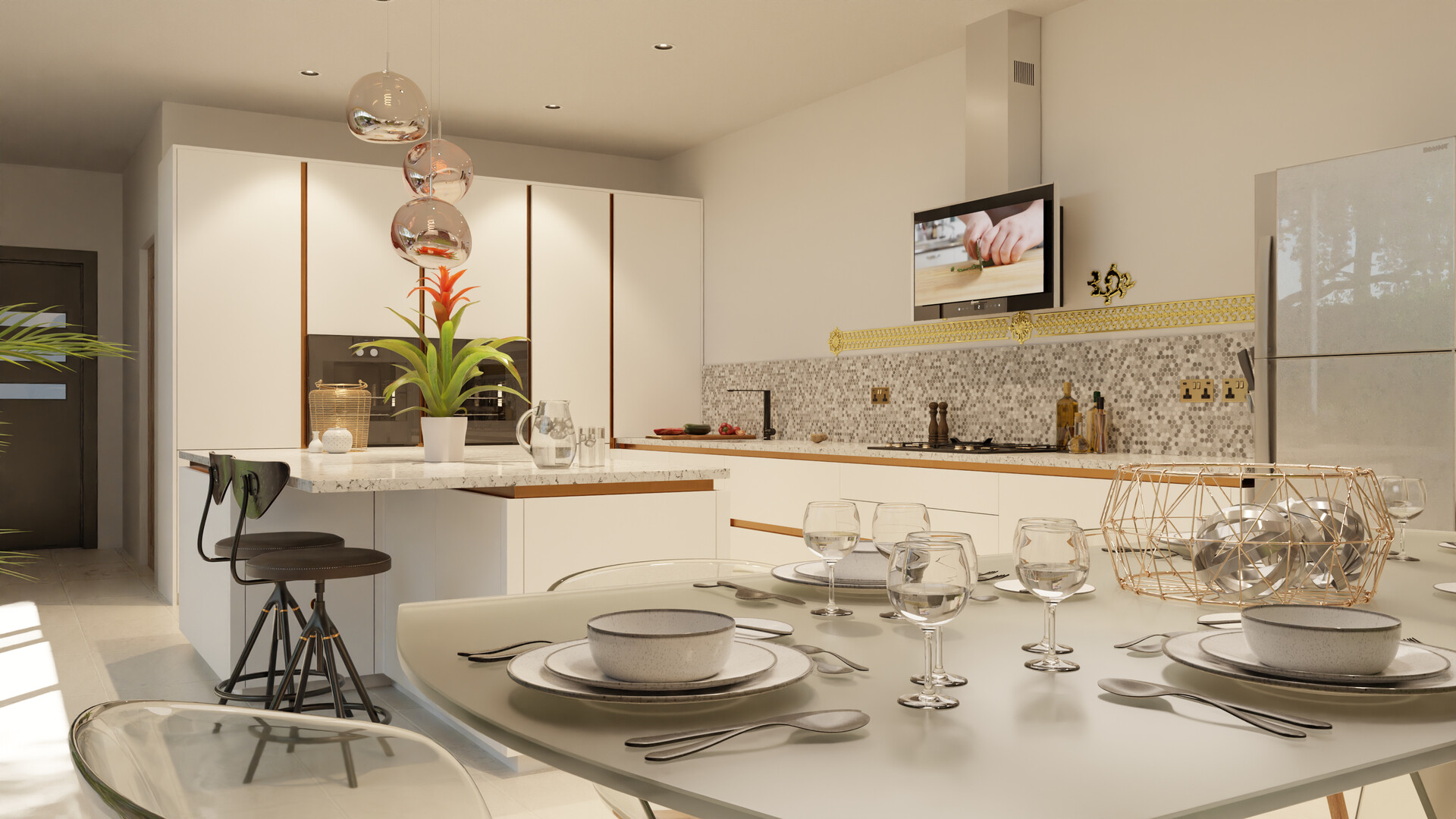 ArtStation - Yin and Yang kitchen