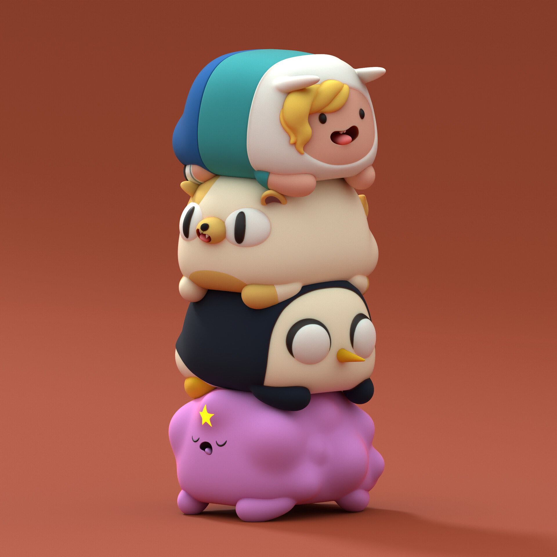 ArtStation - ADVENTURE TIME tower - FIONNA, CAKE,LUMPY SPACE PRINCESS ...