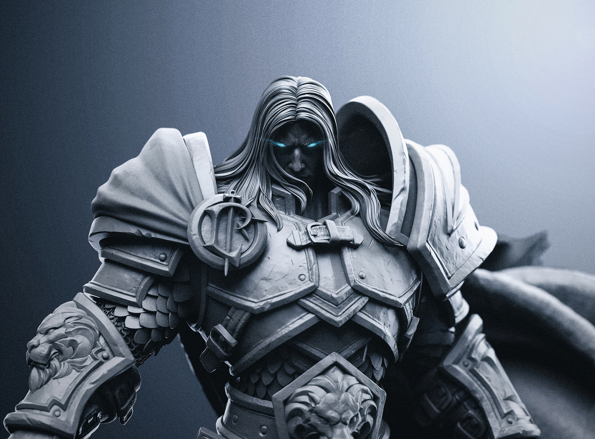ArtStation - Arthas statue 阿尔萨斯雕像