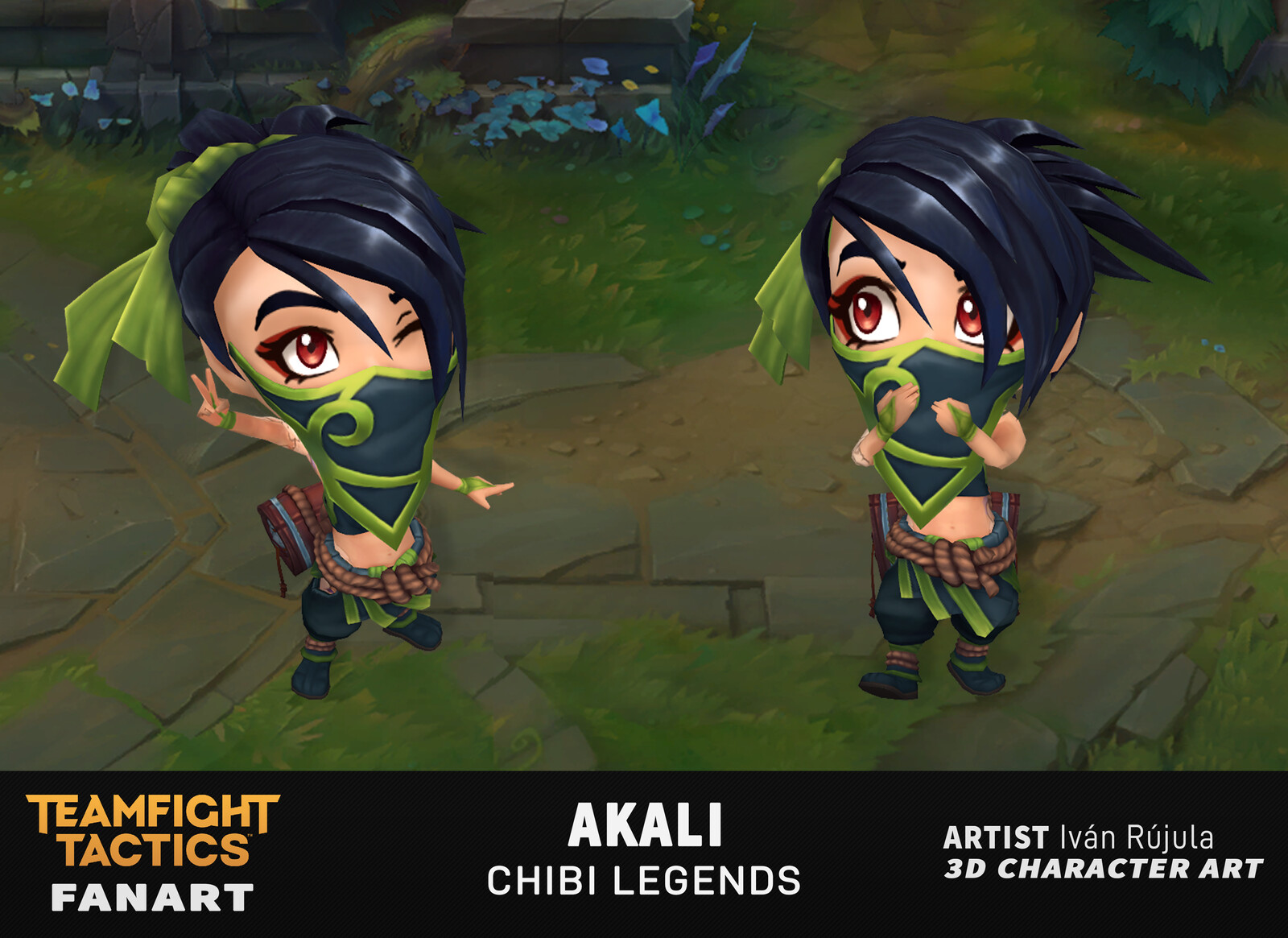 Ivan Rújula - Akali Chibi Legends | Teamfight Tactics FANART