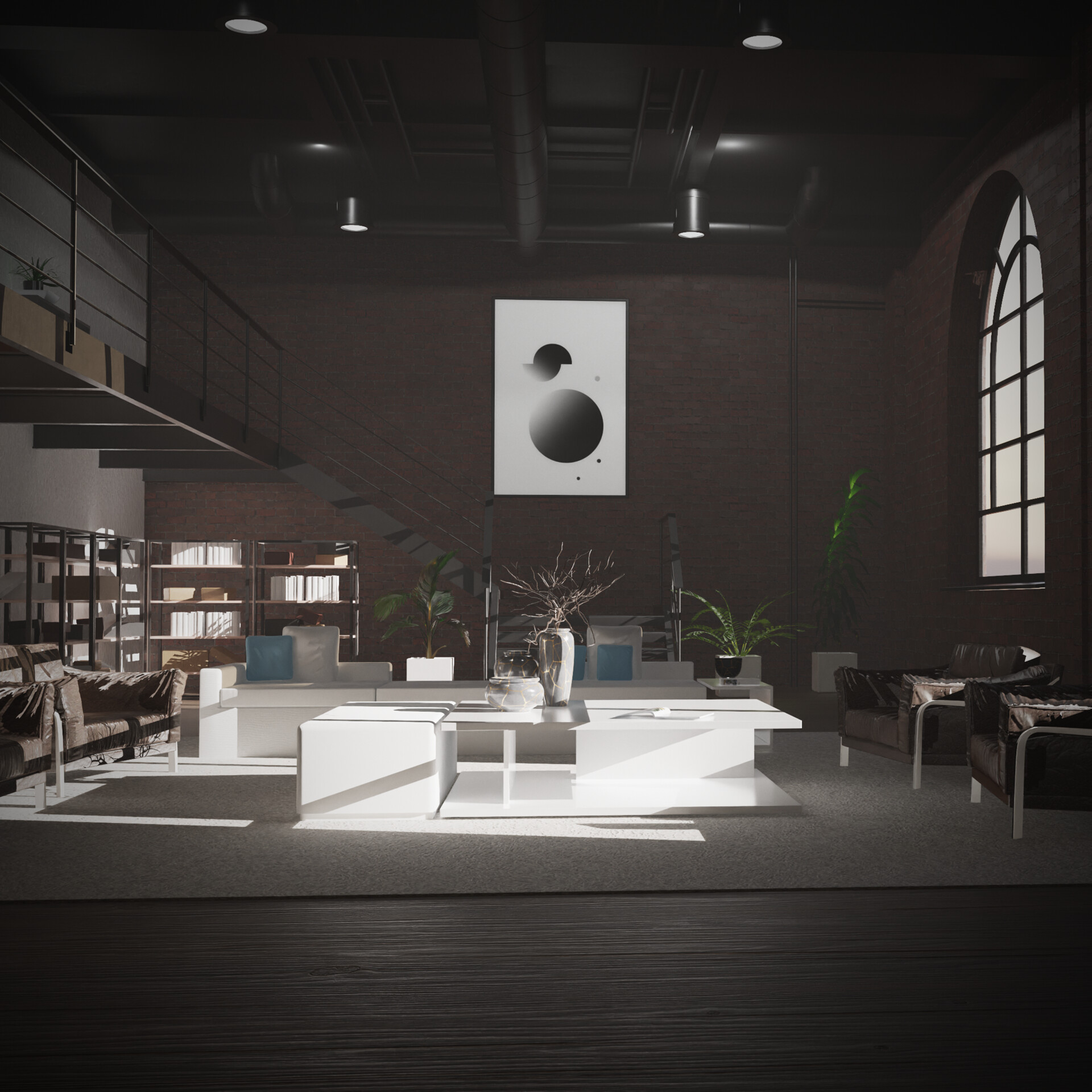 ArtStation - Interior Design and Lighting of a Loft