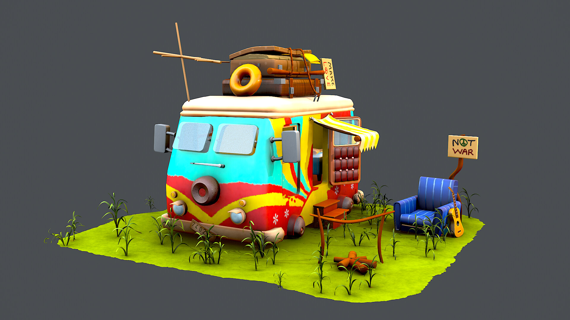 ArtStation - Hippie van