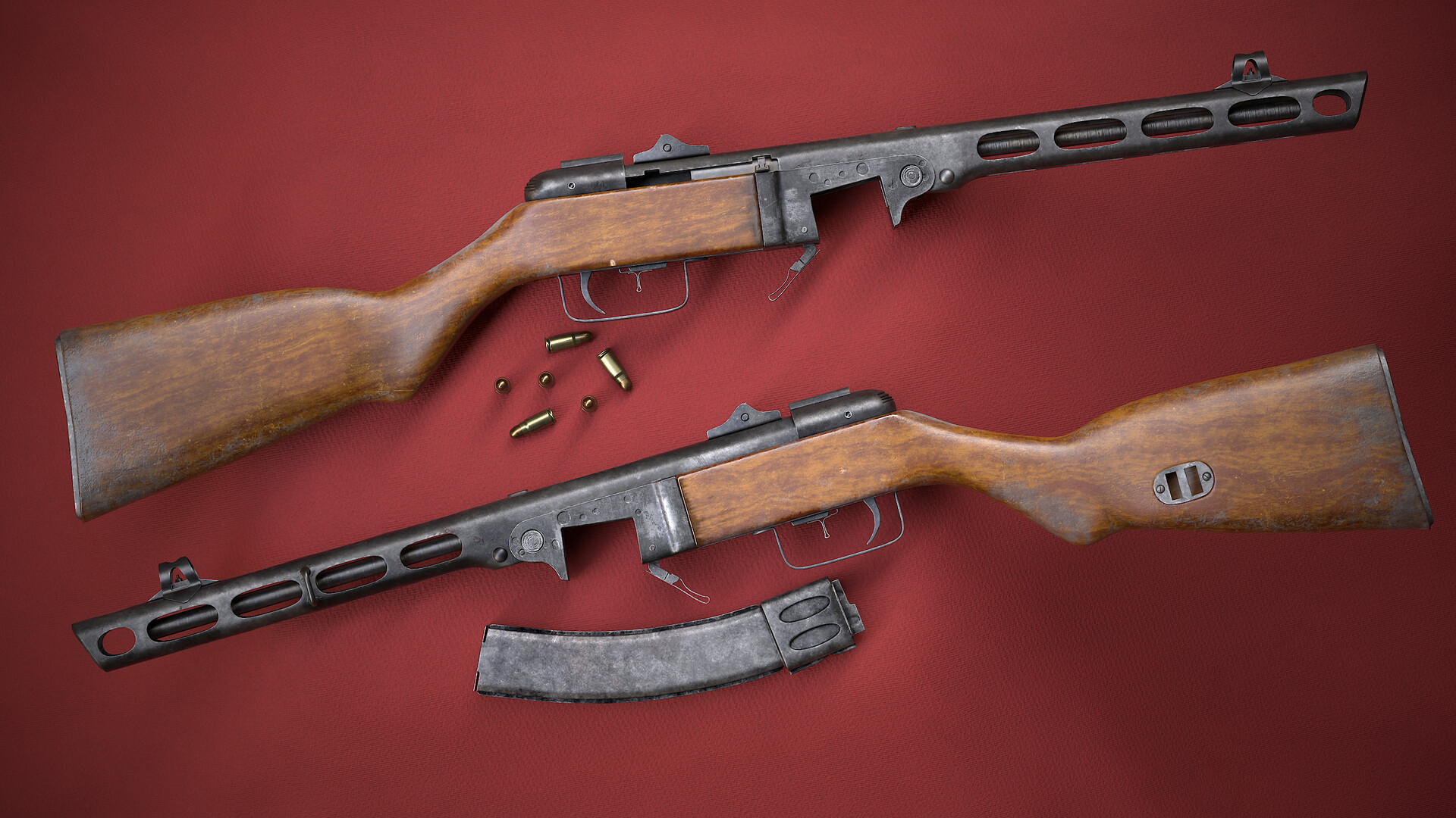 ArtStation - PPSH-41 submachine gun.