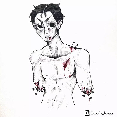 how to draw bloody bunny