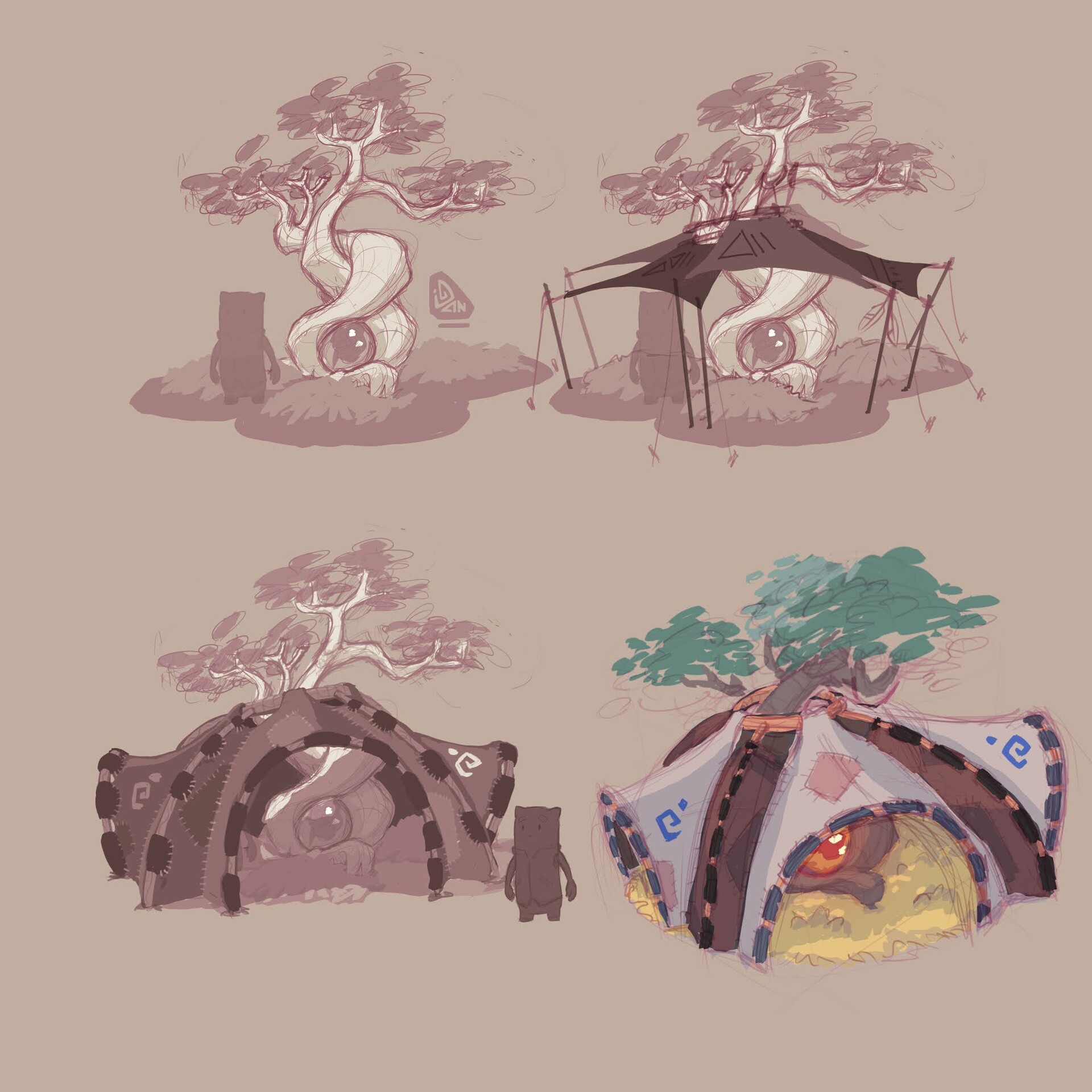 ArtStation - Primitive houses 1