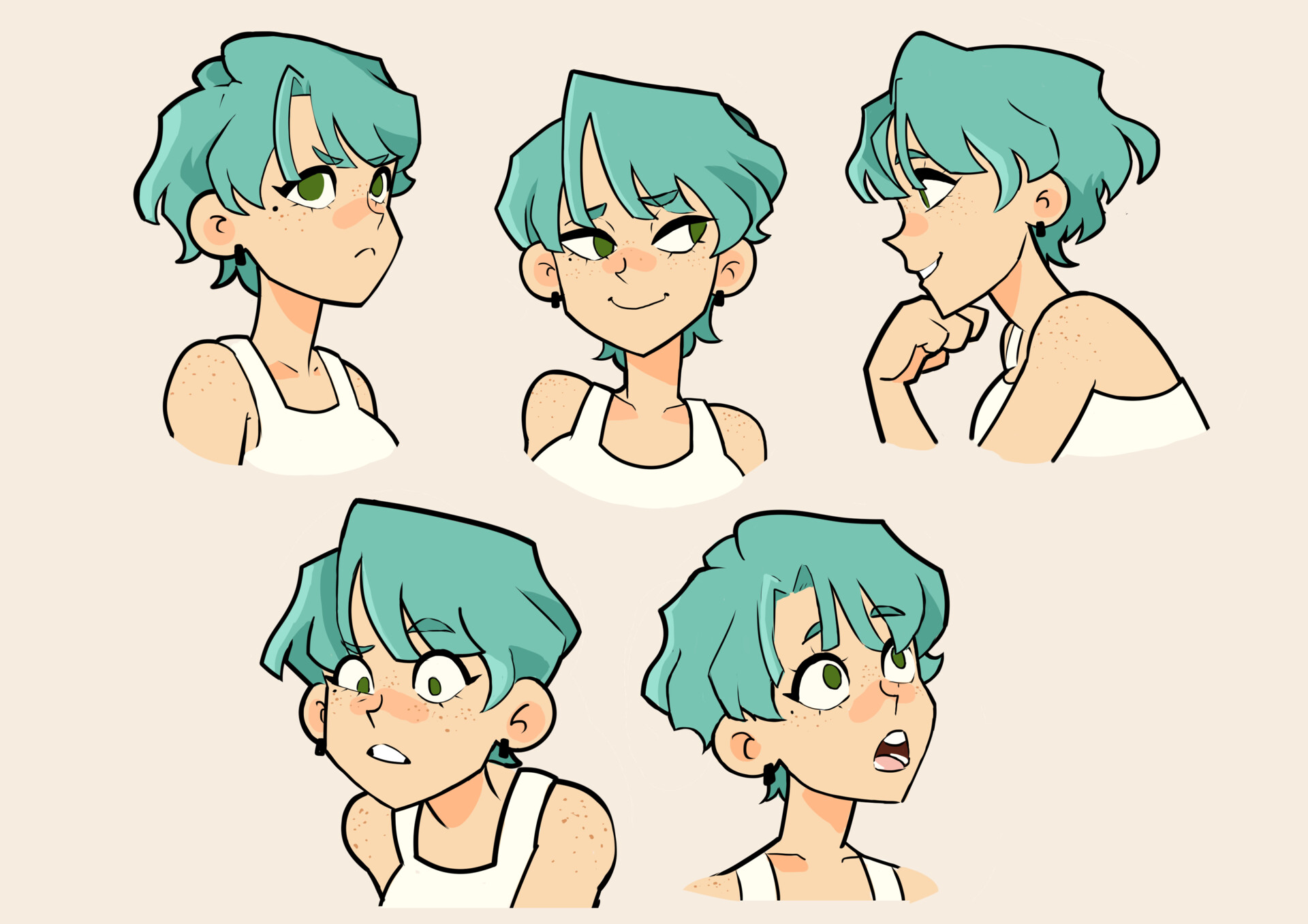 ArtStation - Expressions sheet- Lilianne