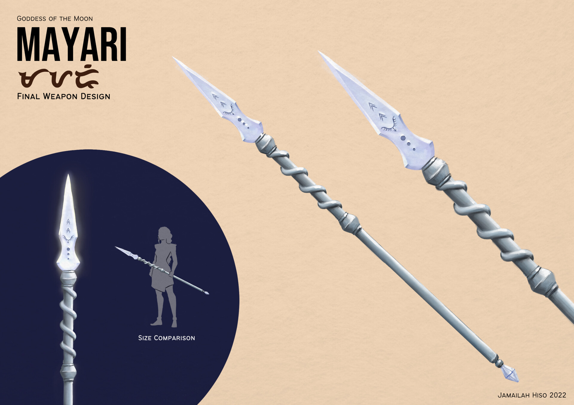 Jamailah Hiso - Mayari - Goddess of The Moon - Character Design