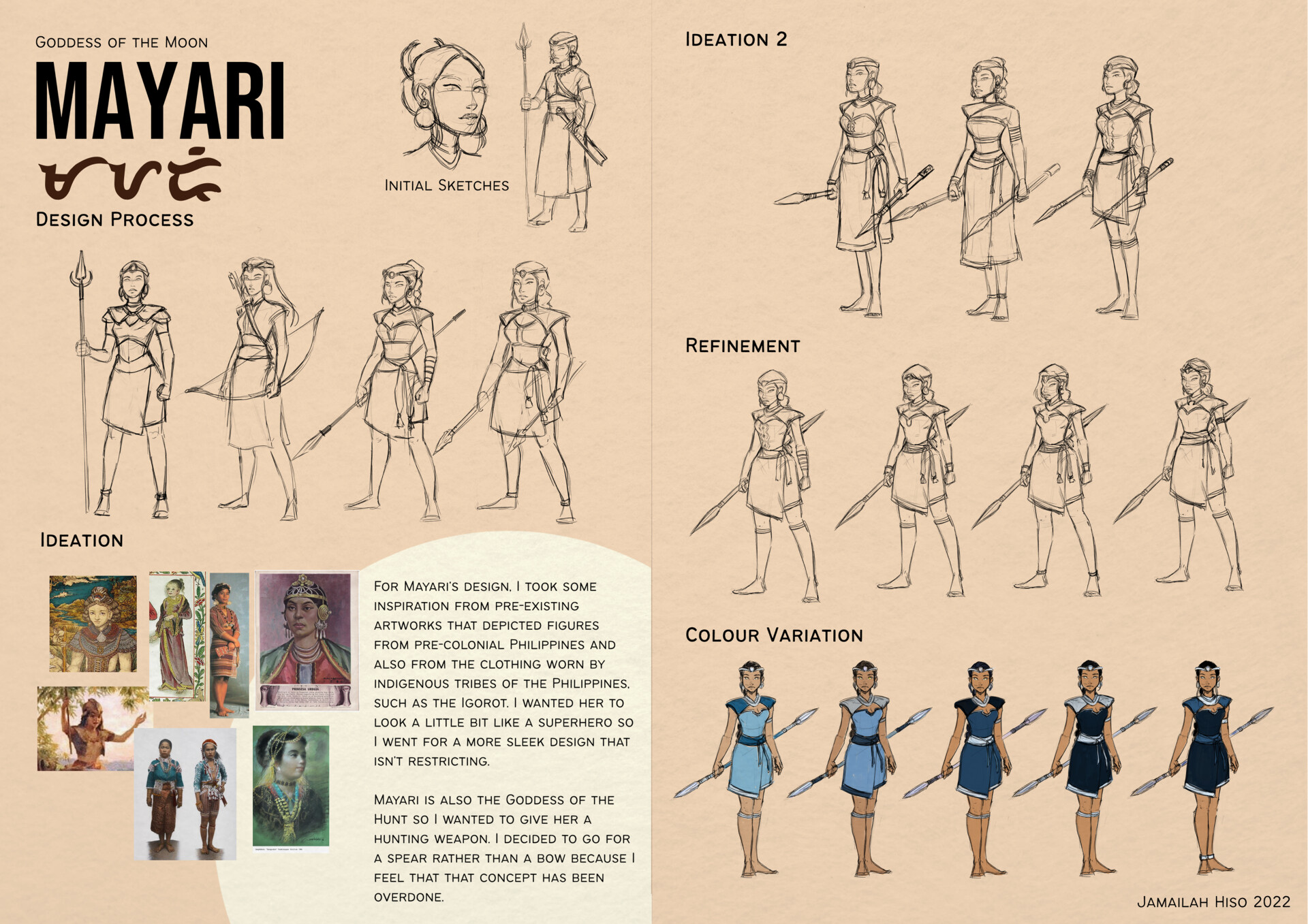 Jamailah Hiso - Mayari - Goddess of The Moon - Character Design