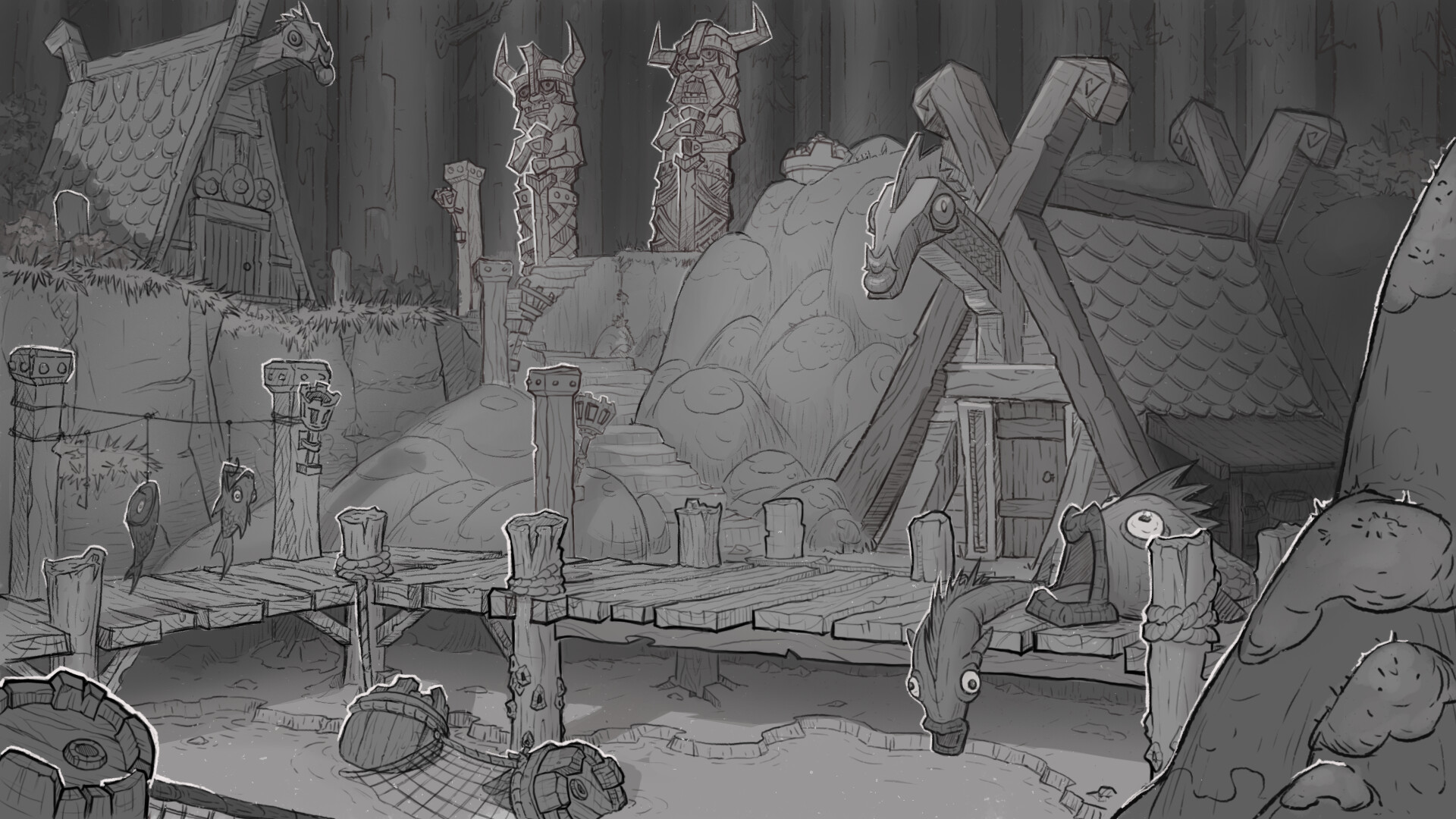 ArtStation - Viking Fishing Dock