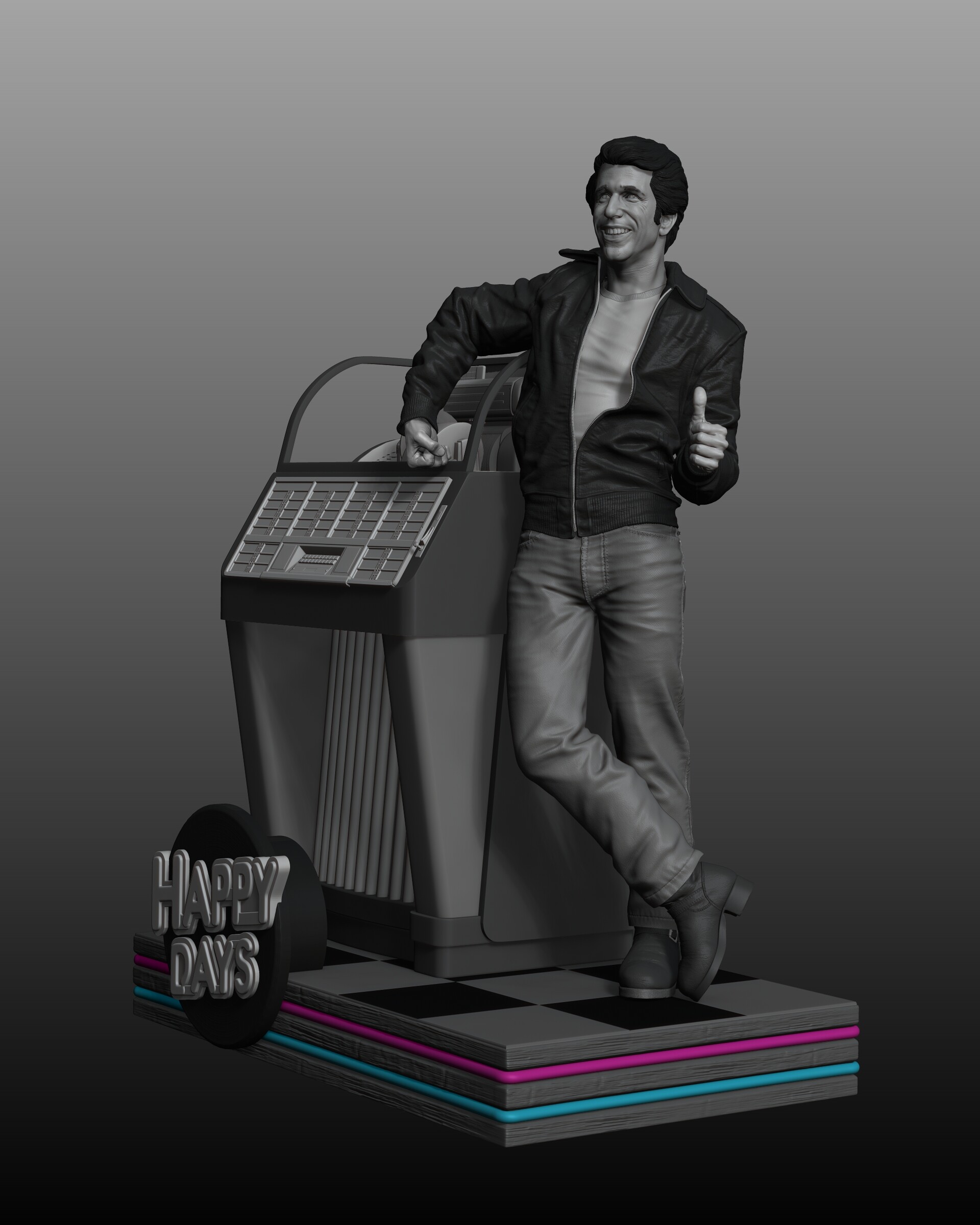 Daniele Danko Angelozzi - "The Fonz" 1:6 statue and figure