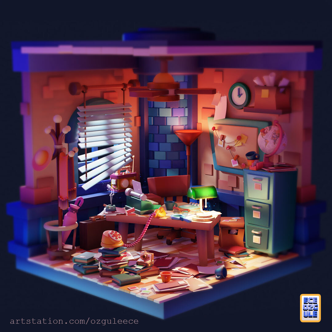 ArtStation - Detective's Office