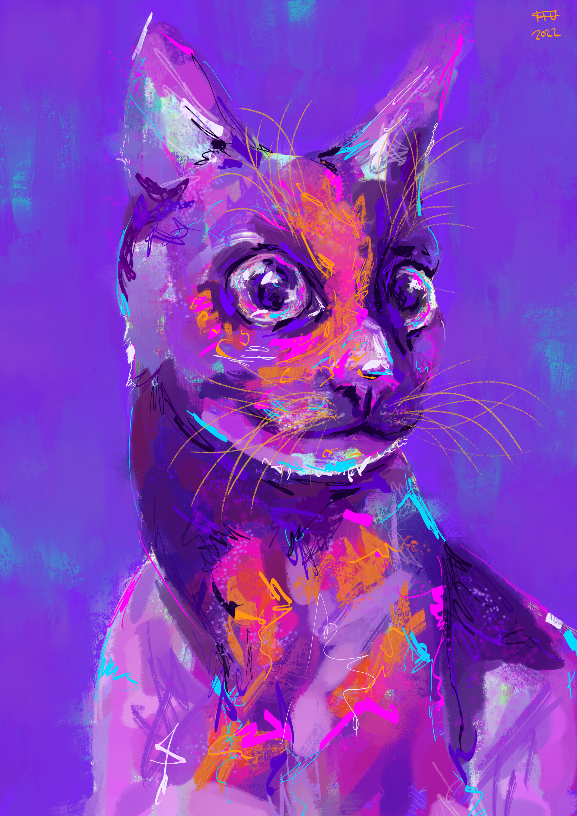 ArtStation - Stripe cat