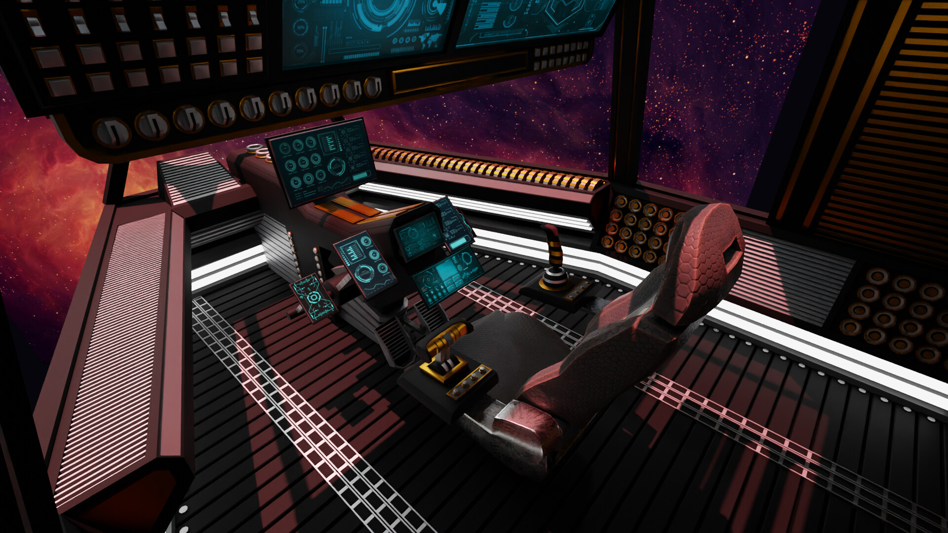 3D Disco - Sci-Fi Fighter Cockpit 3D Model