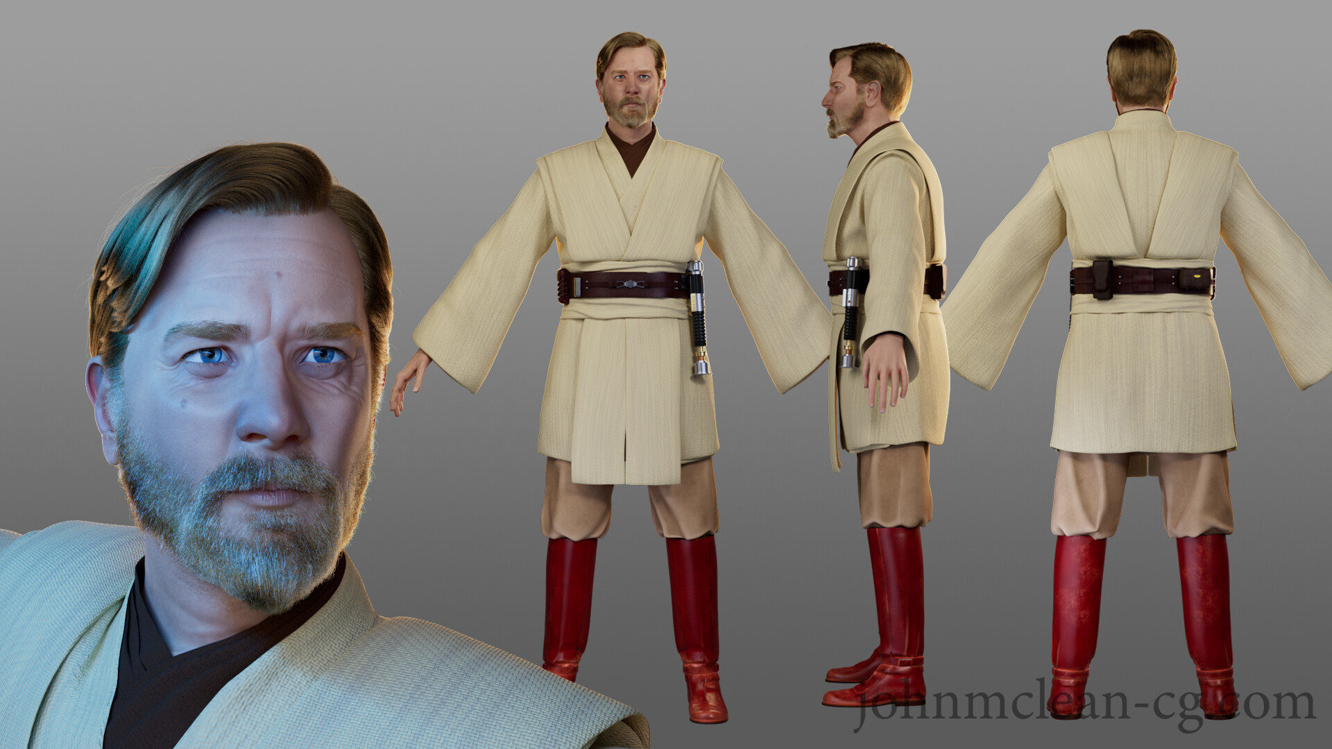 John McLean - Obi-Wan Kenobi 3D Model