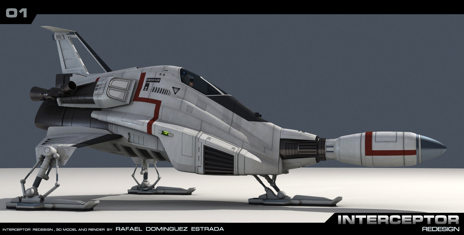 RAFE Dominguez - UFO Interceptor redesign printed 3D Model by RAFE