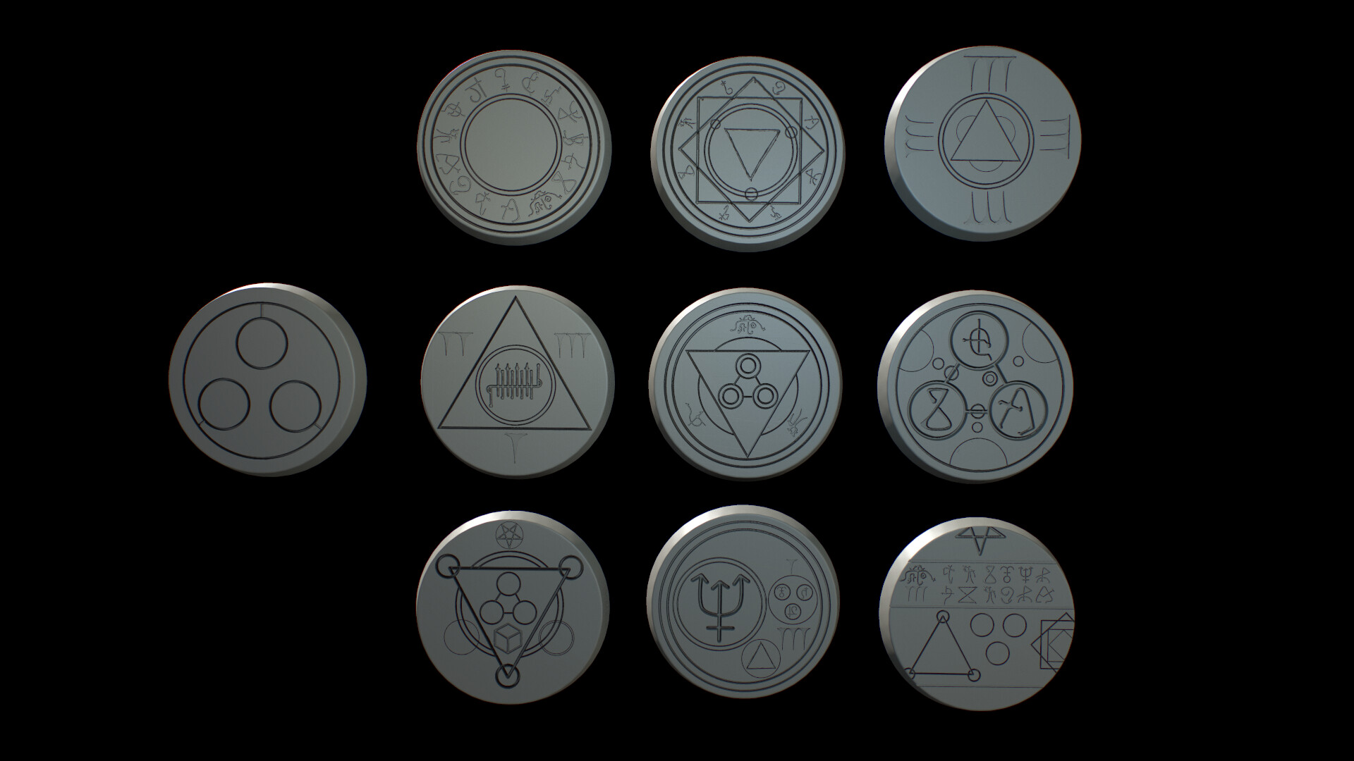 Jeremy Smith - Arcane Symbols, 32mm mini bases