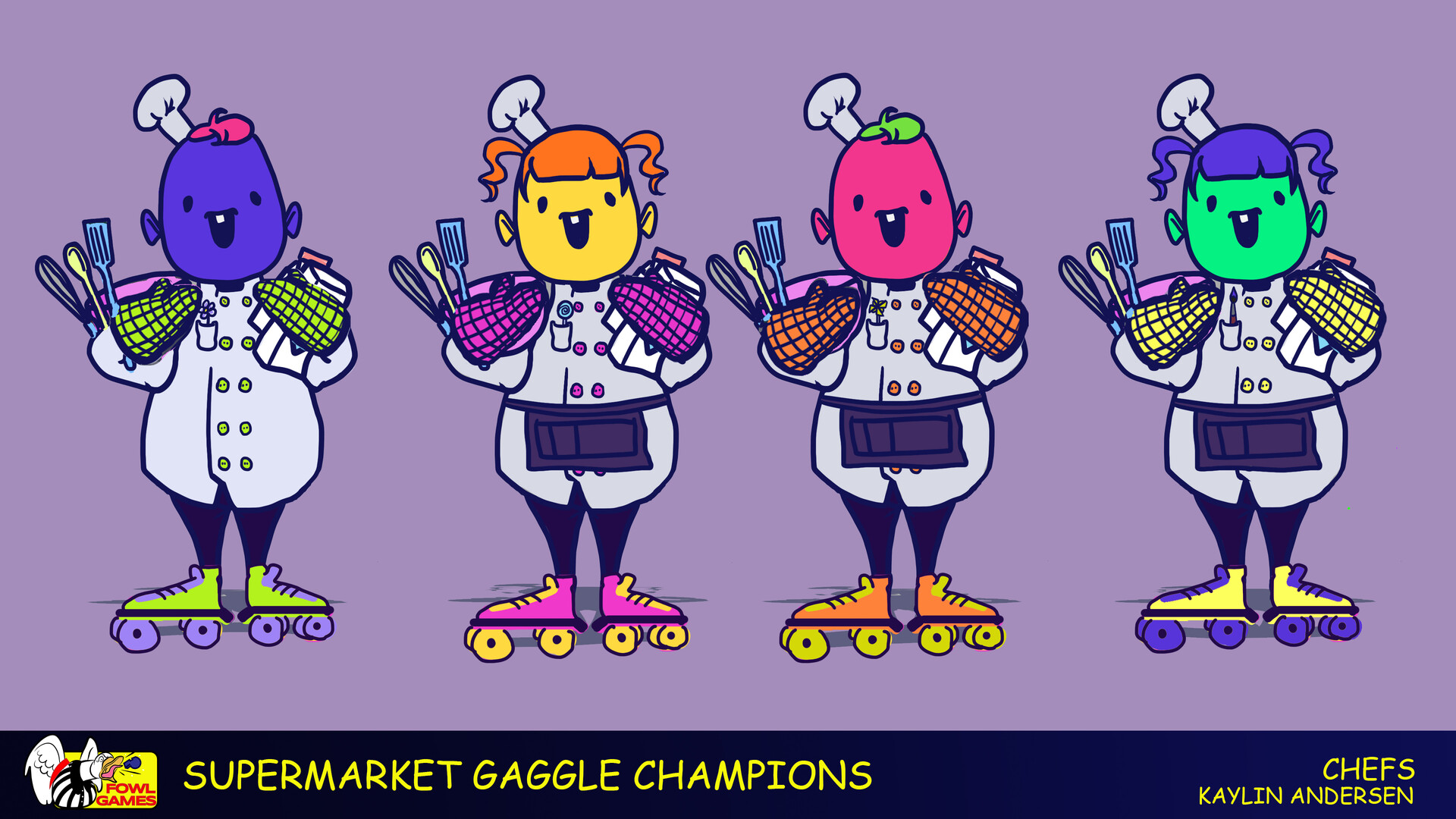 Kaylin Andersen - SuperMarket Gaggle Champions 2D Art
