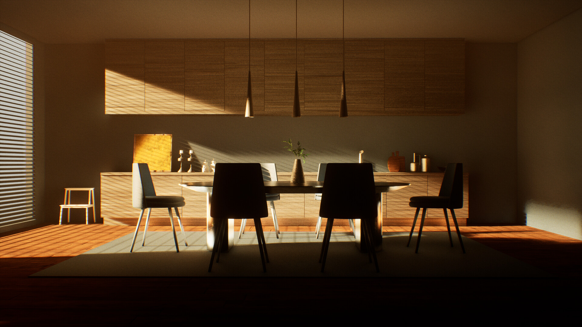 ArtStation - Loft Dining Room - Light Study (Dynamic Lighting UE5)