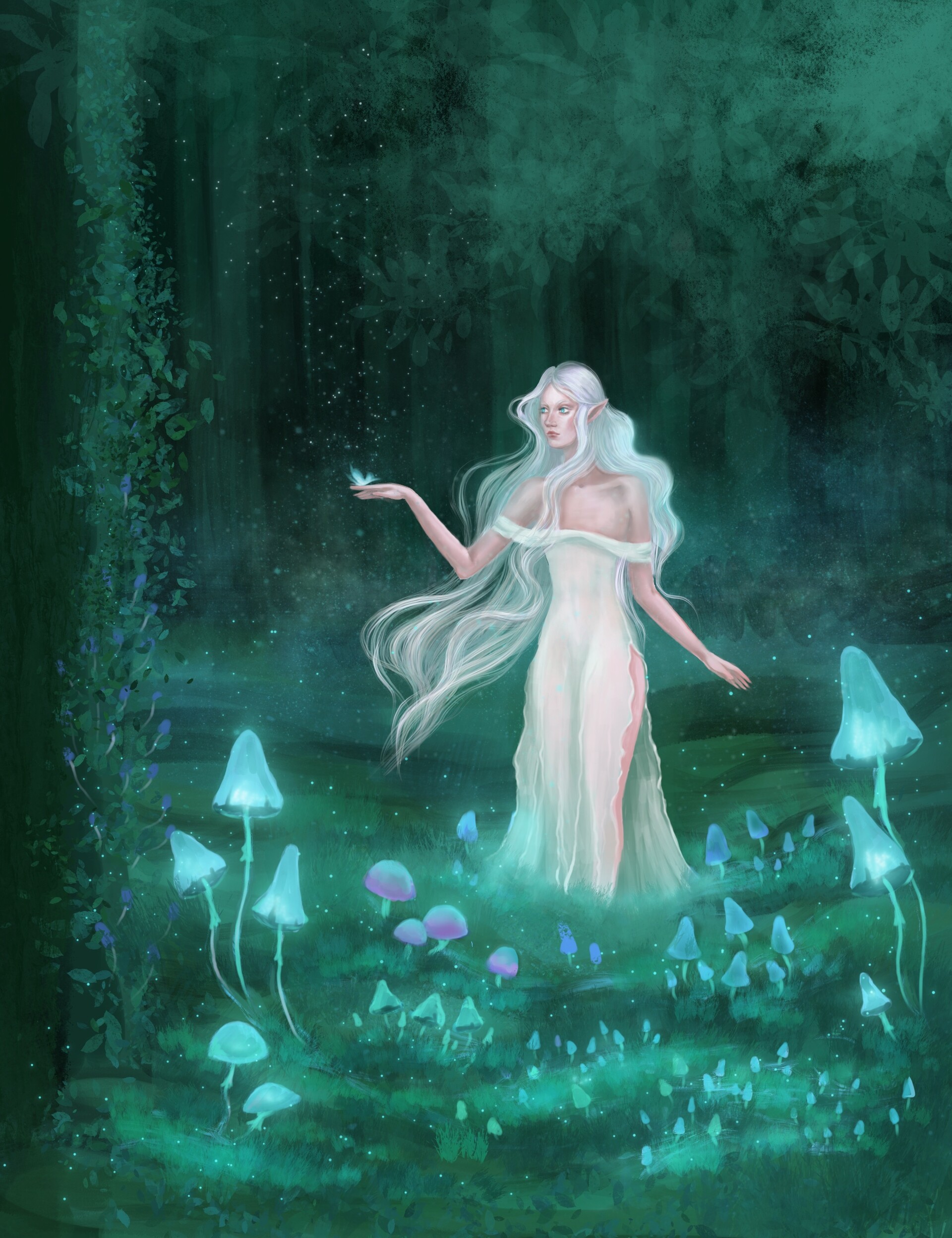 ArtStation - Elf in magic forest