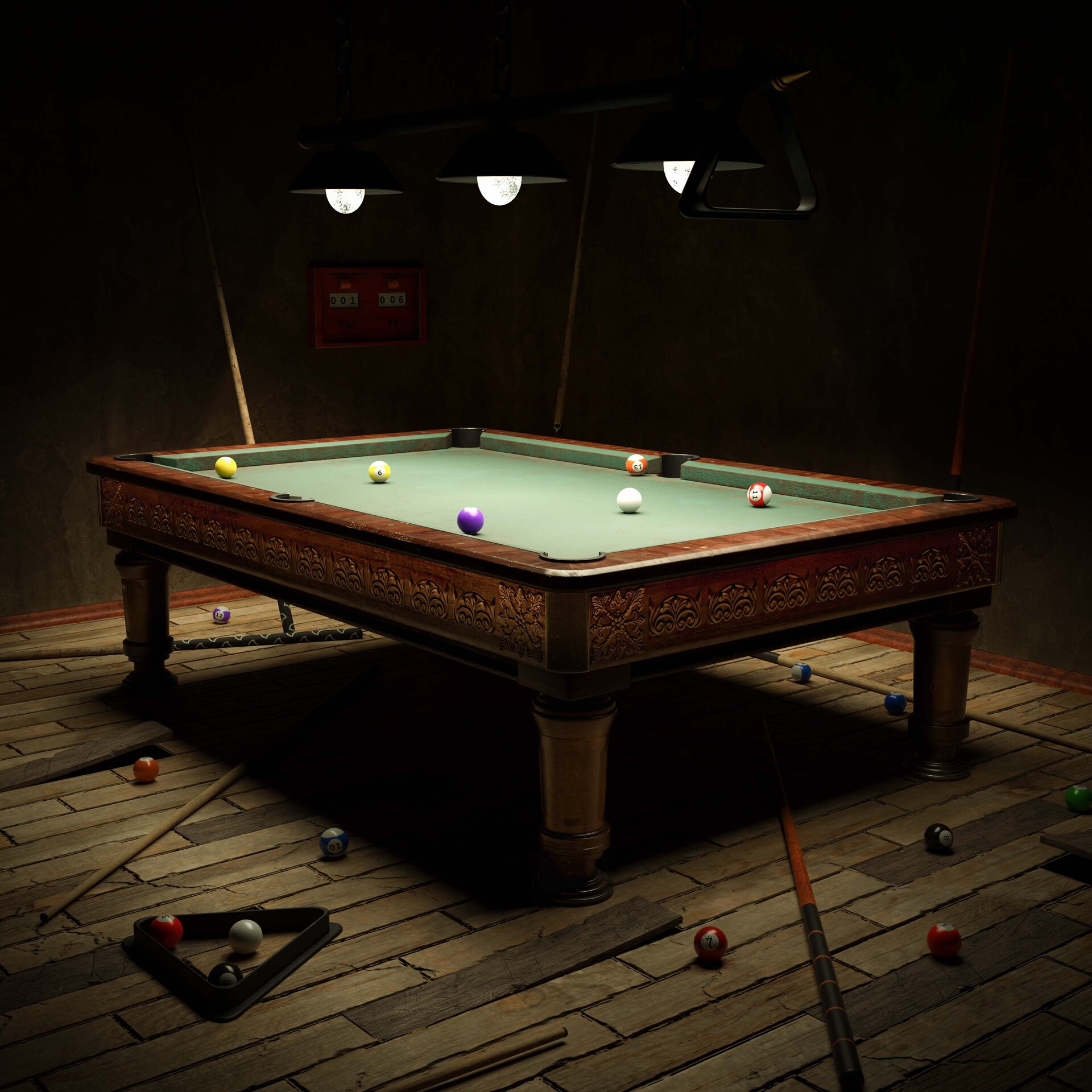 ArtStation - billiard room