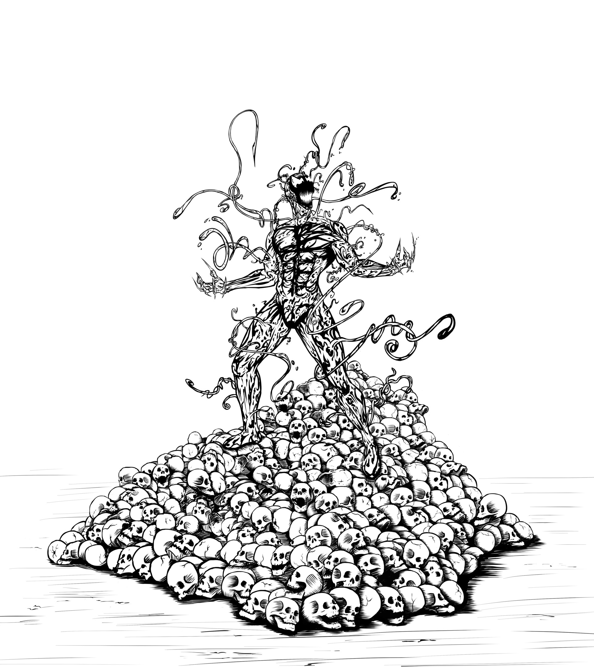 spider carnage coloring pages