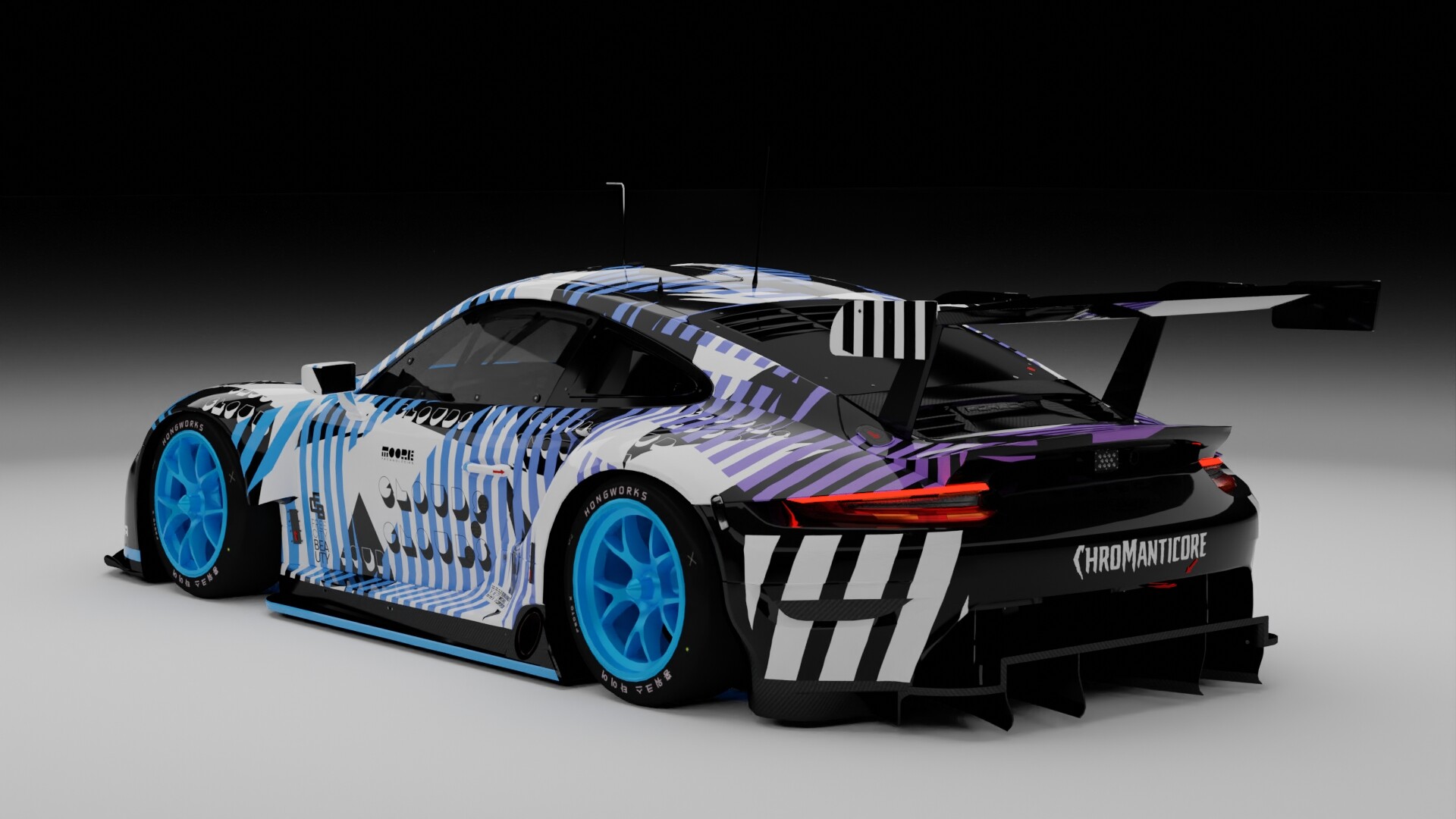 ArtStation - Porsche 911 RSR GTE Cyberpunk 2077 Clouds livery