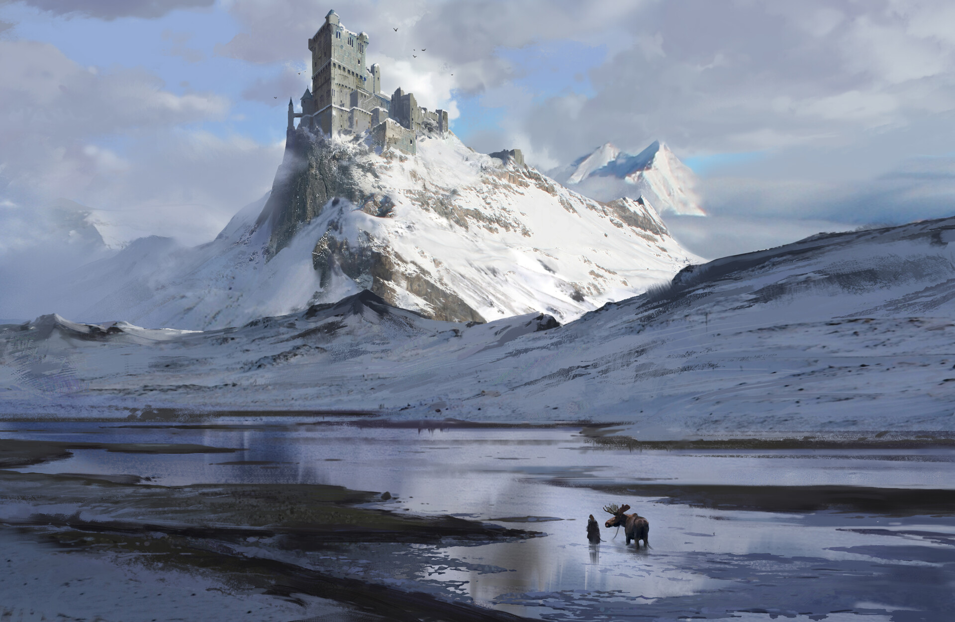 ArtStation - snow mountain